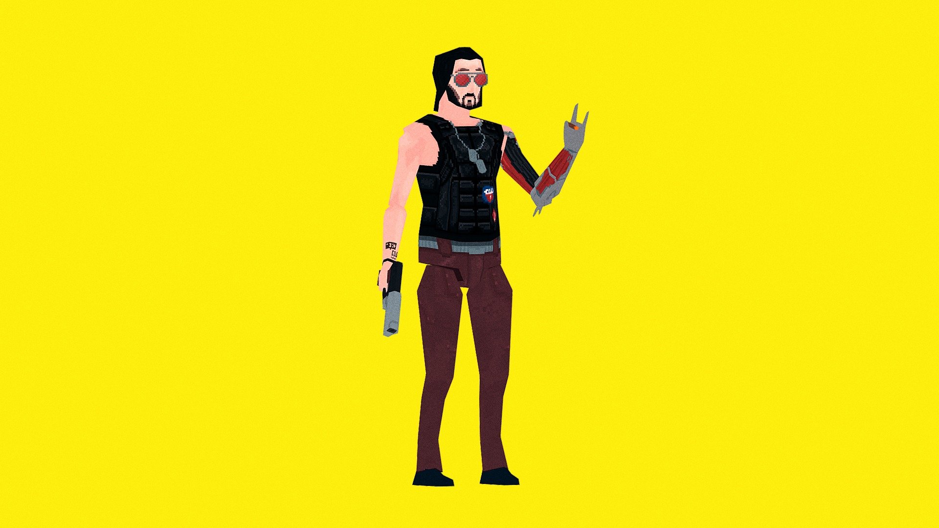 Cyberpunk 1997 - Johnny Silverhand - 3D model by sidorgautamov [110e3d3 ...