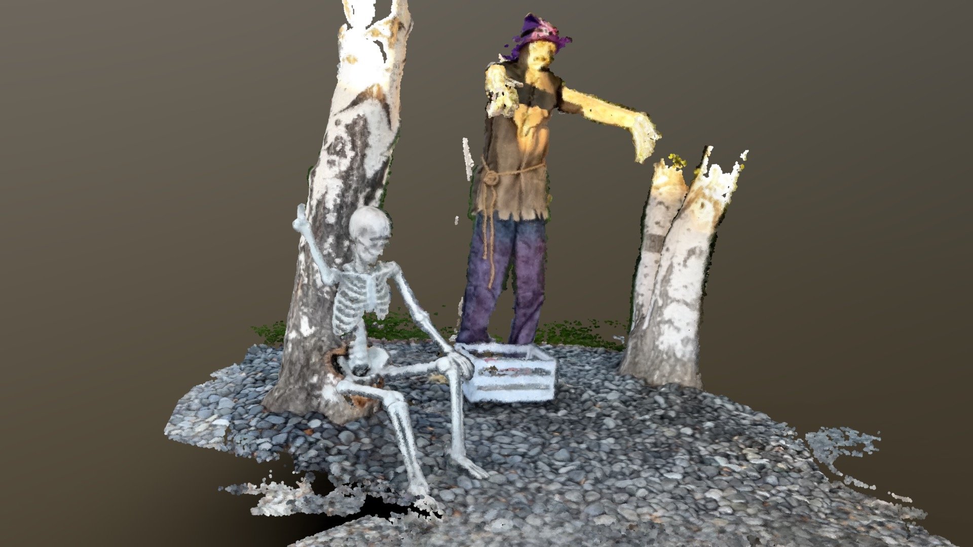 Skull and Zombie - 3D model by aromeromyt [110fc91] - Sketchfab
