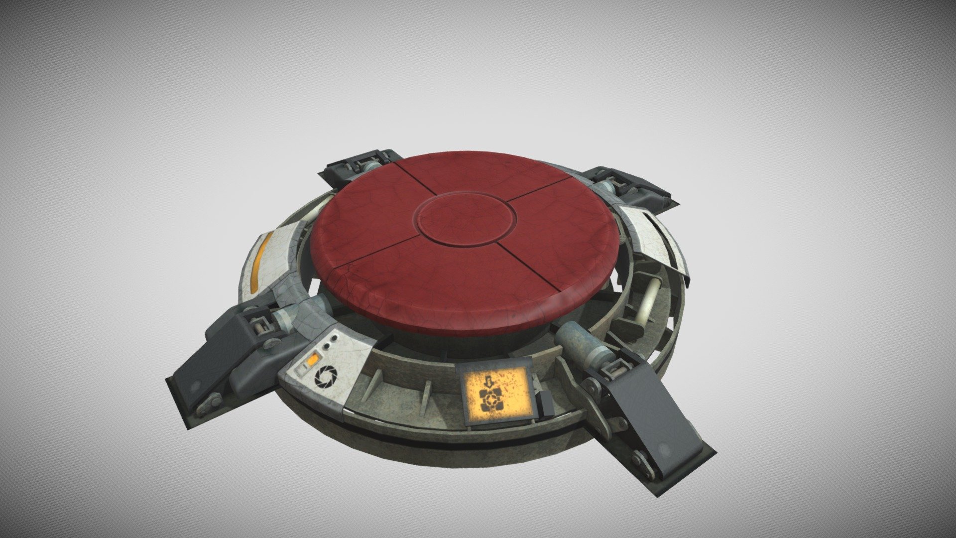 Portal 2 Button (Broken, Activated) - Download Free 3D model by ...