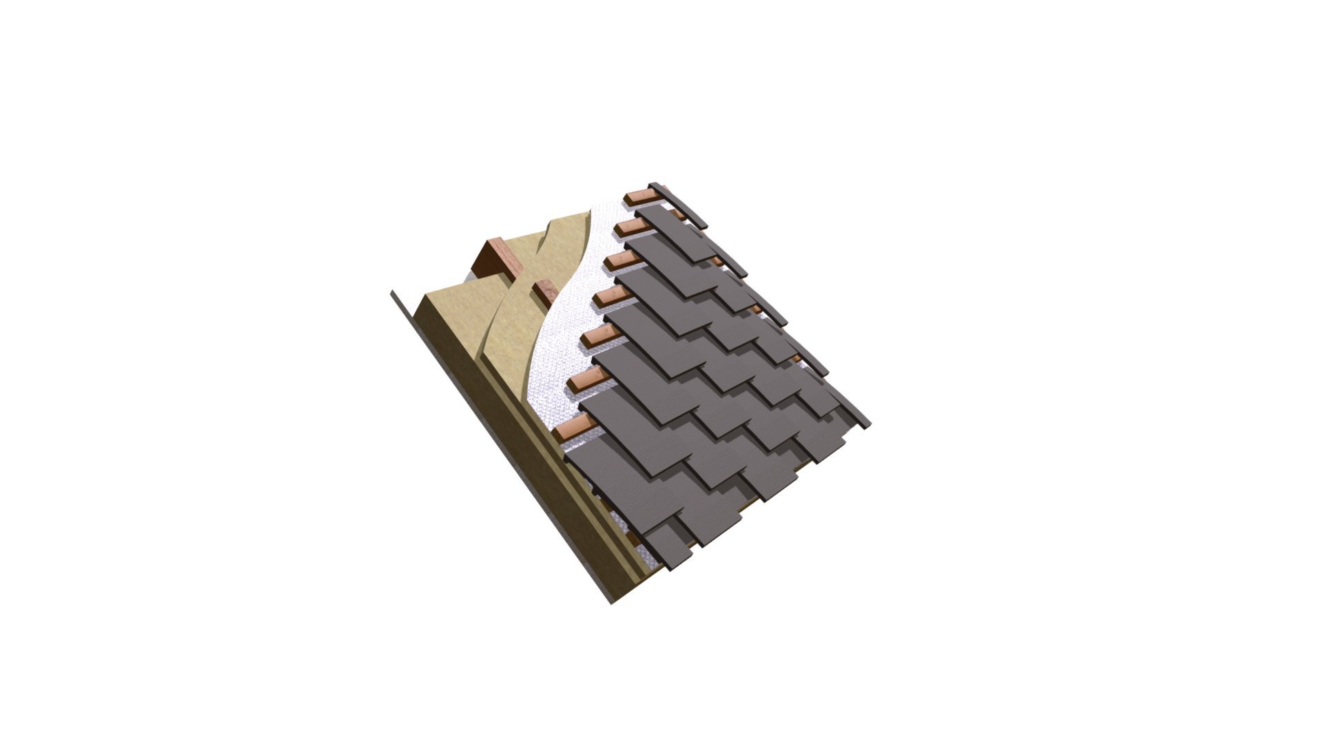 Tile Roof BuildUp - 3D model by Design F9 (@F9Design) [1114d65] - Sketchfab