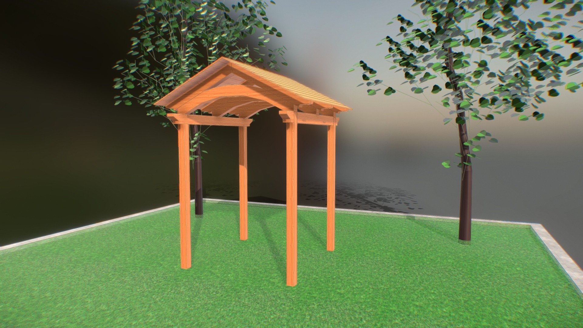 Pavilion 3D Model - 3D model by Forever Redwood [111888b] - Sketchfab