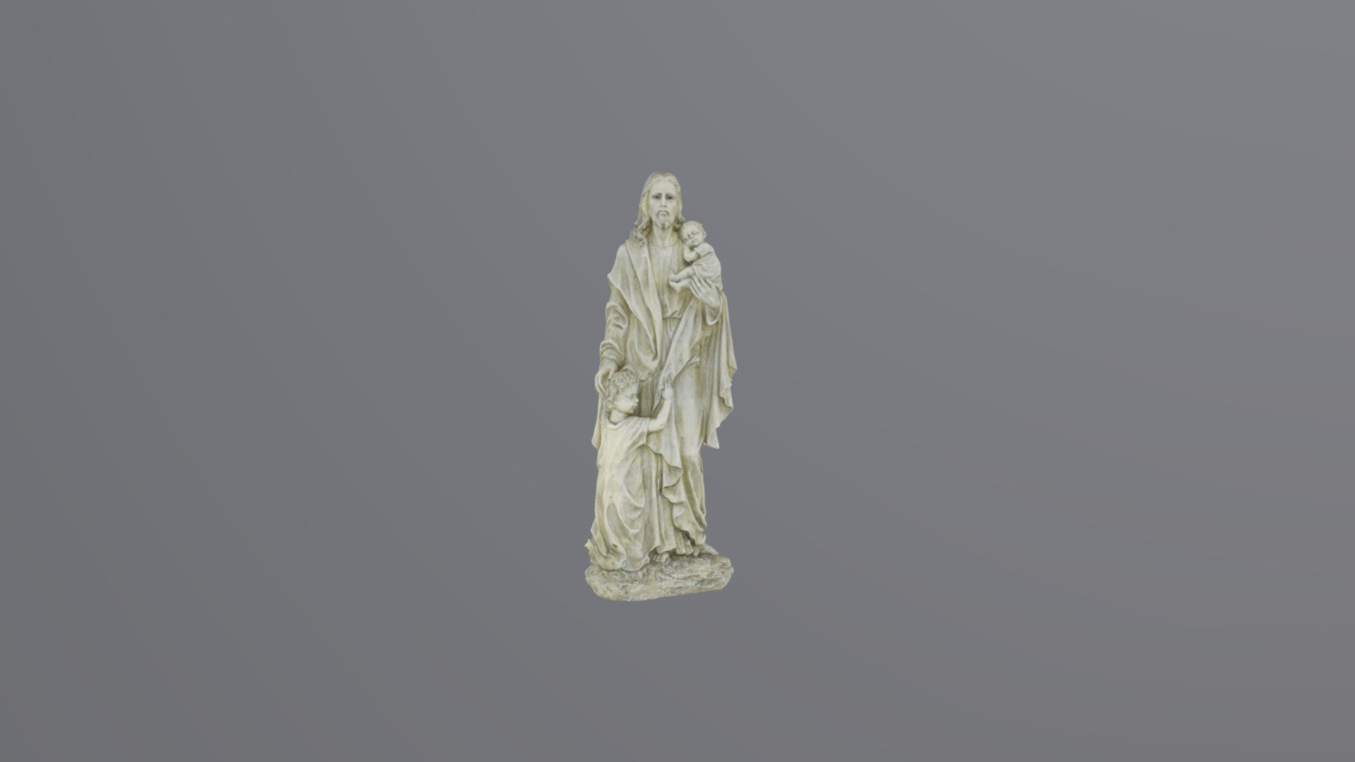 Statue of Jesus with Children - Download Free 3D model by PrestonH ...