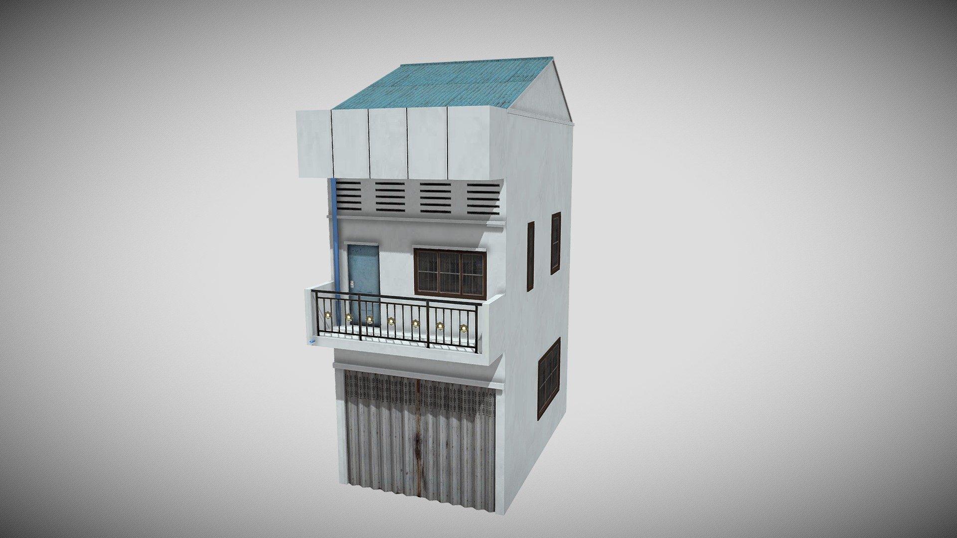 PP_Flat House A - 3D model by bojek_ (@panhchakvoth) [111cafe] - Sketchfab