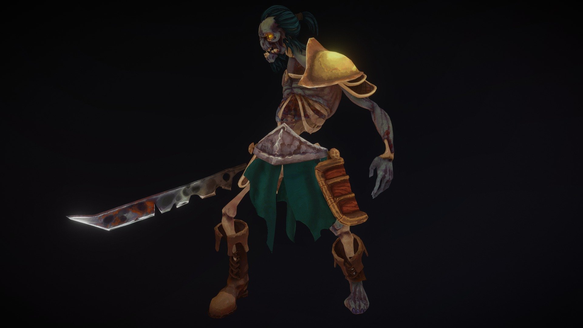 Zombie warrior - 3D model by Herzog [111da81] - Sketchfab