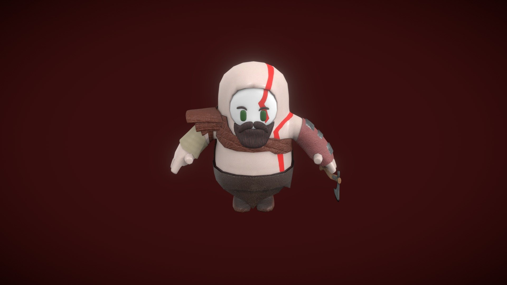 Skin Kratos Fall Guys - 3D model by hugo.mj0214 [111e6e6] - Sketchfab