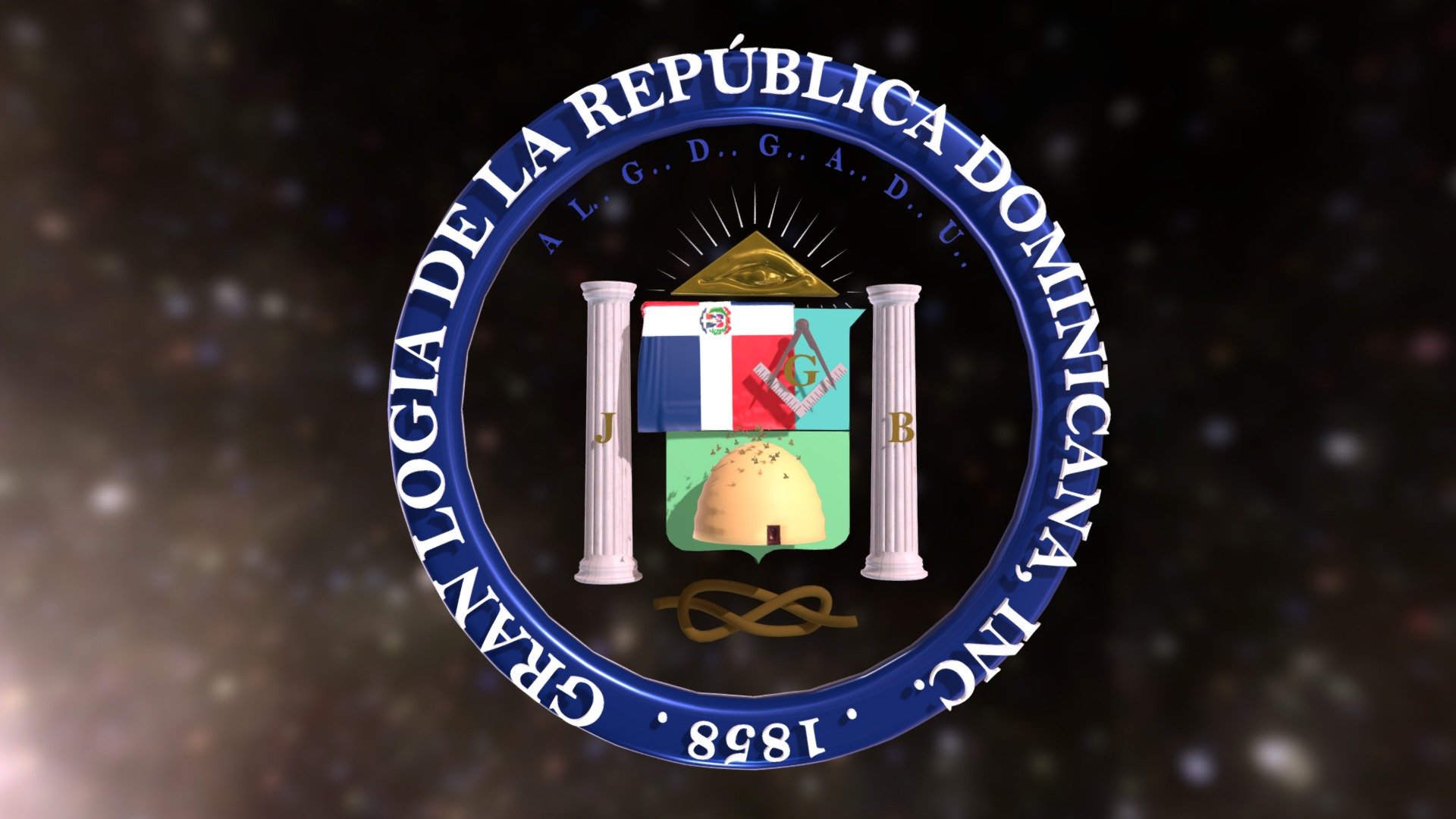 Logo Gran Logia Masona de República Dominicana - 3D model by ...