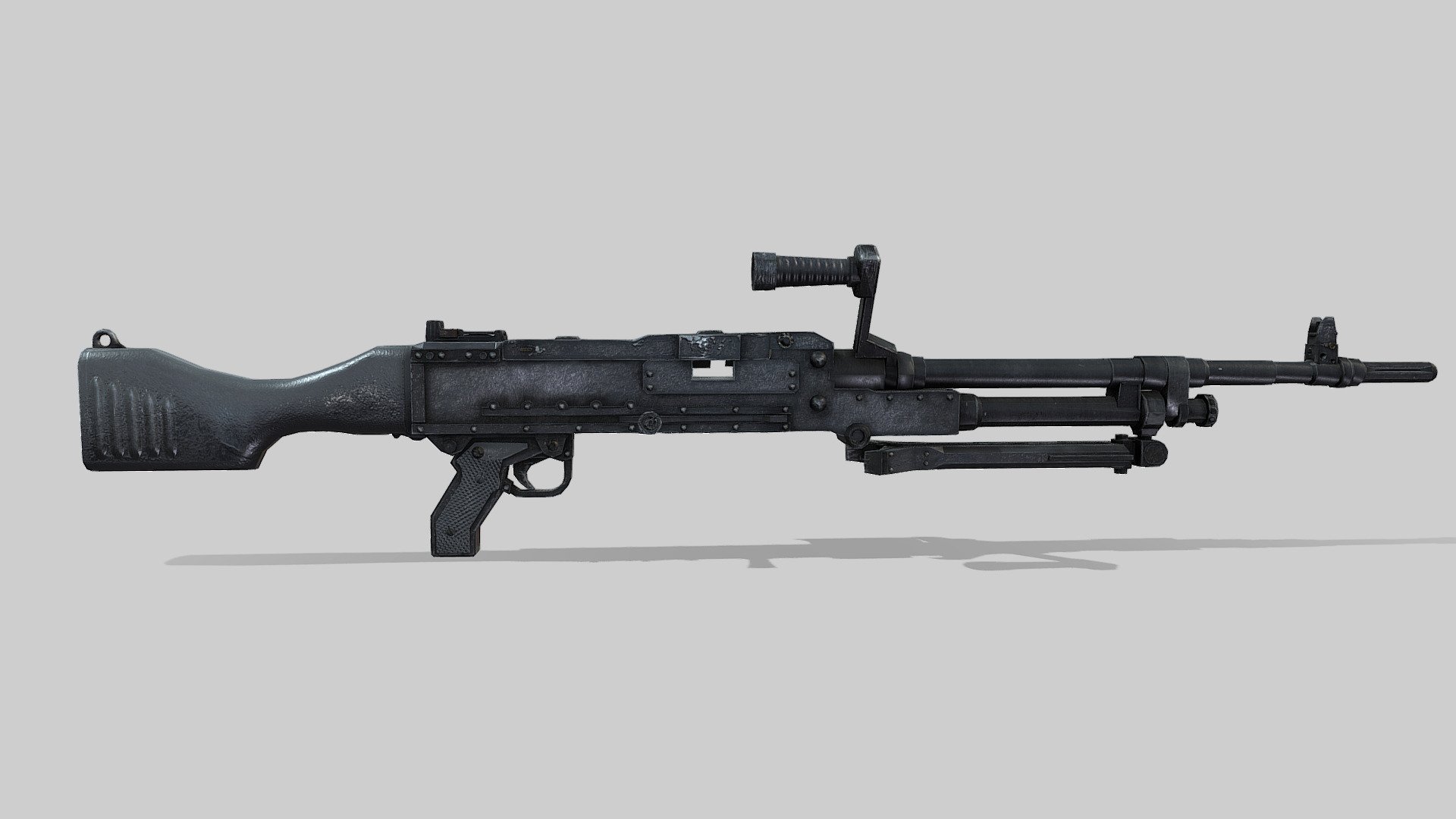 Low Poly Machine Gun Sniper Gun - Buy Royalty Free 3D model by 3dia ...