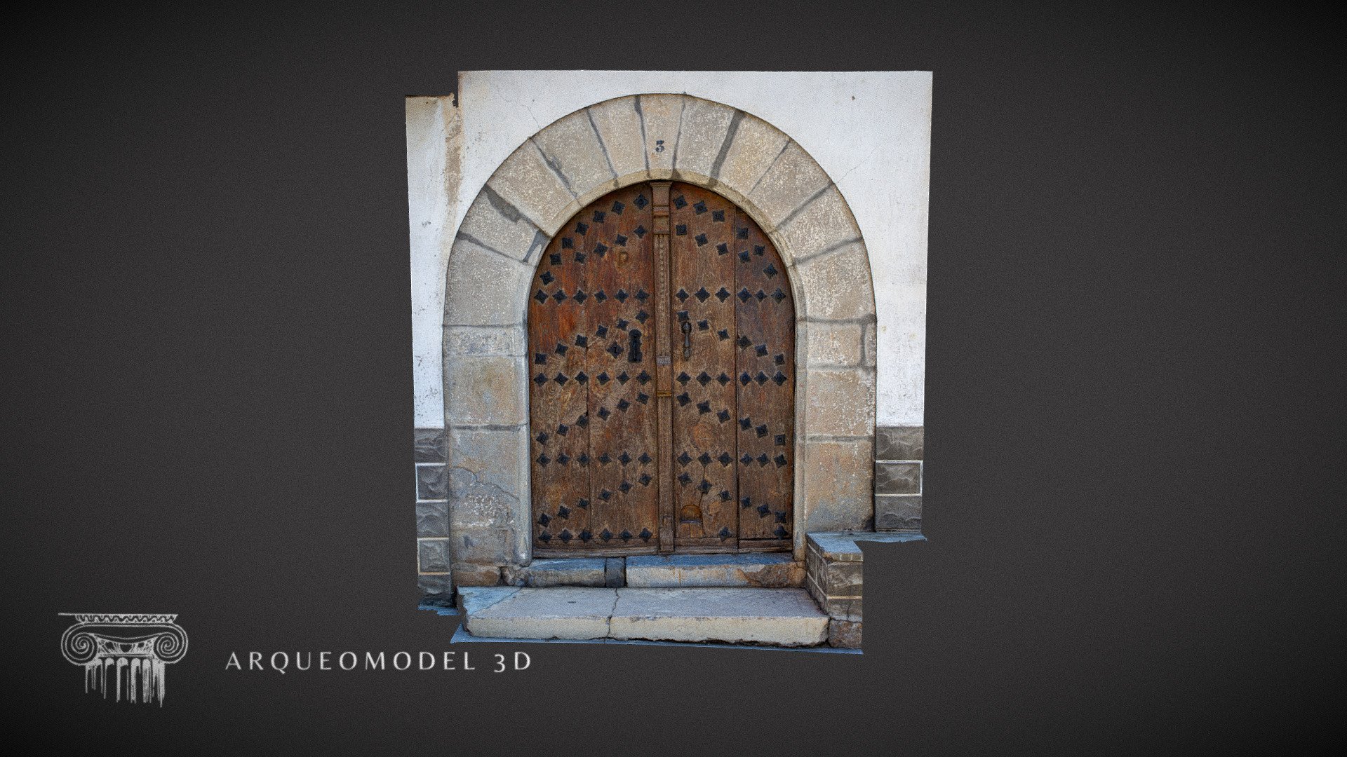 Puerta con arco | Echo - HUESCA - Buy Royalty Free 3D model by ...