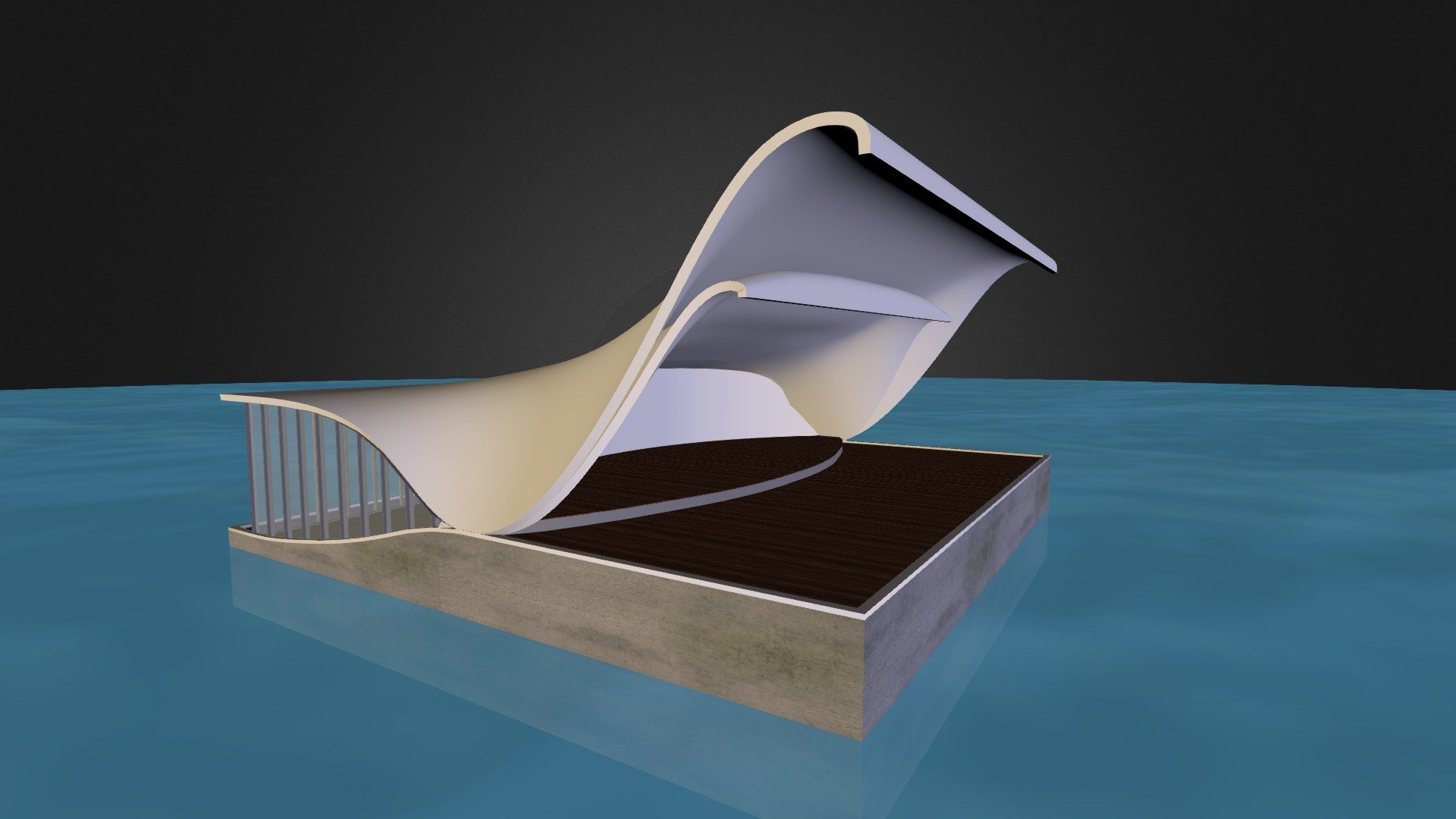 Floating Concert Hall - 3D model by Janis Osis (@janisosis) [1126b75 ...