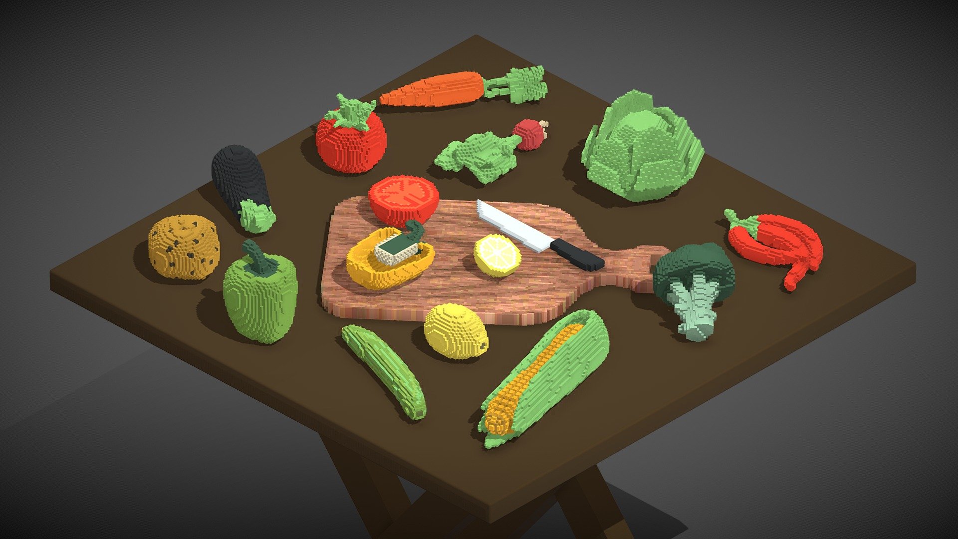Voxel Vegetables (17 Items) - Buy Royalty Free 3D model by SHUBBAK ...