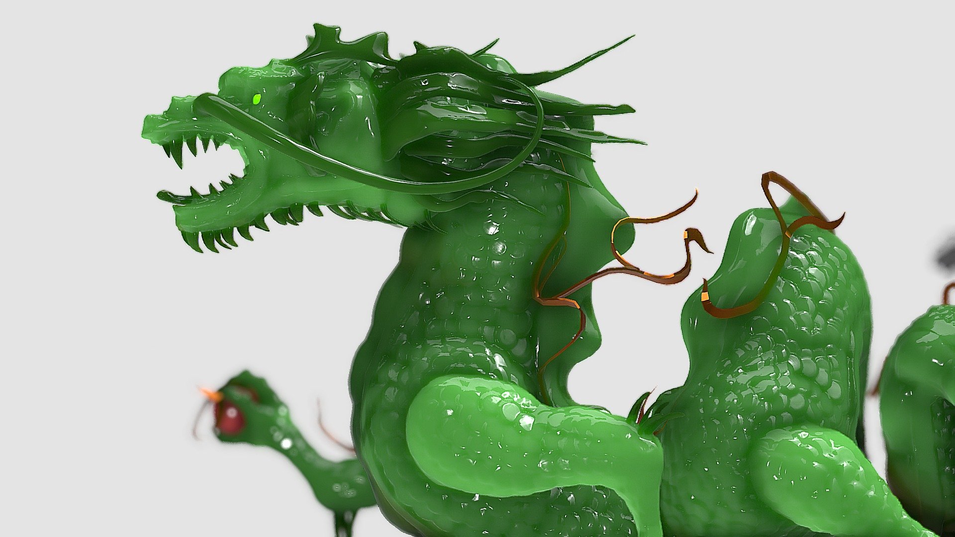 SculptJanuary18 - Chinese Jade Dragon #26 - 3D model by Chromasie ...
