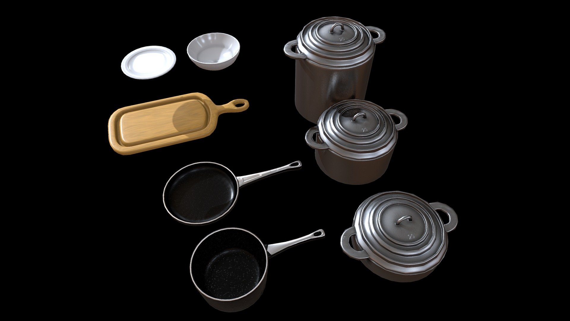 Kitchen props 001 - Download Free 3D model by stylo0 [1130d0b] - Sketchfab