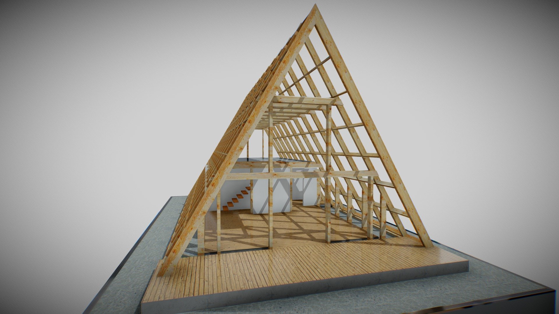 A-frame house idea - Buy Royalty Free 3D model by VRA (@architect47 ...