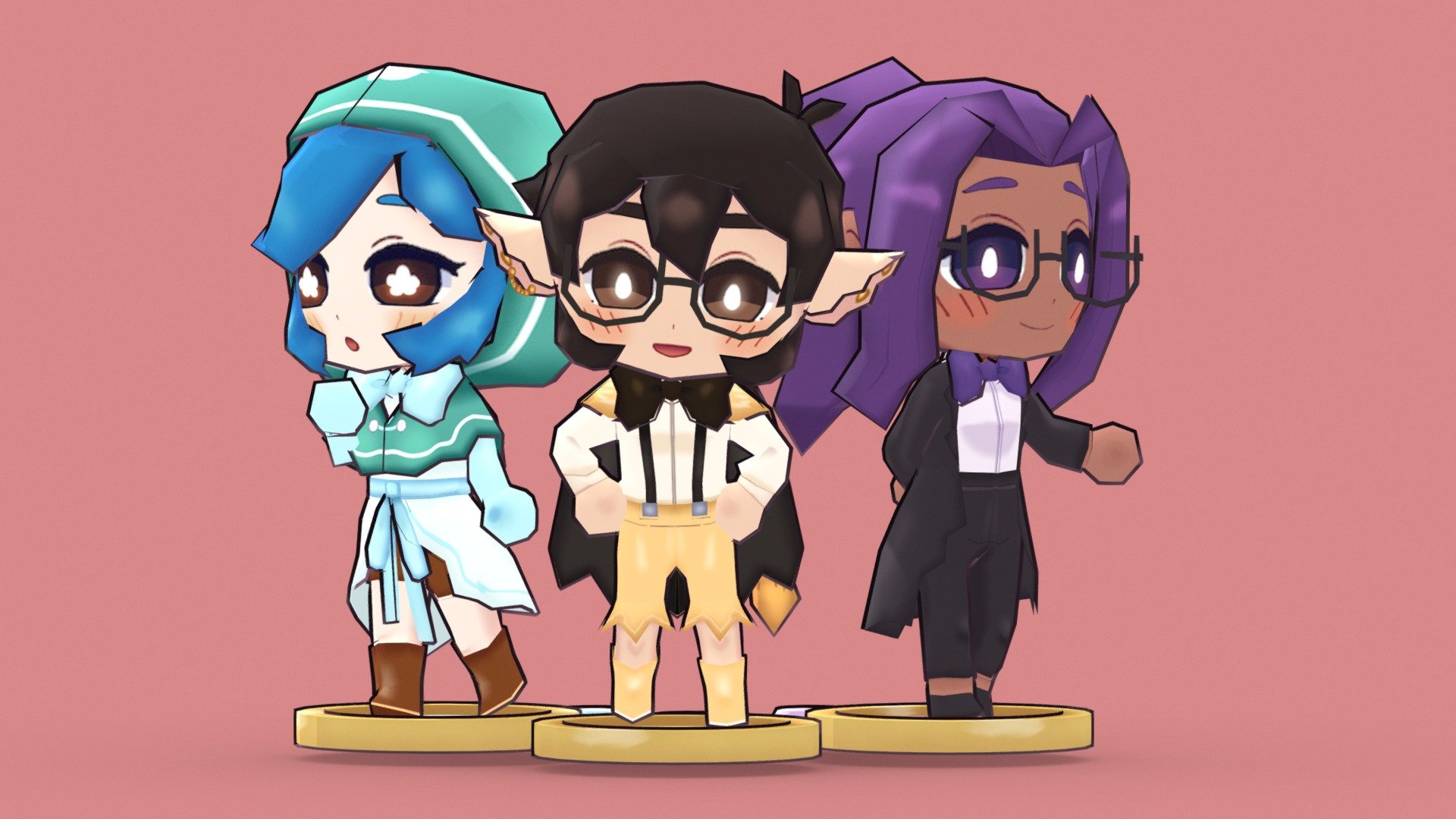 Project Trio - 3D model by yumeshirokuro [1131554] - Sketchfab