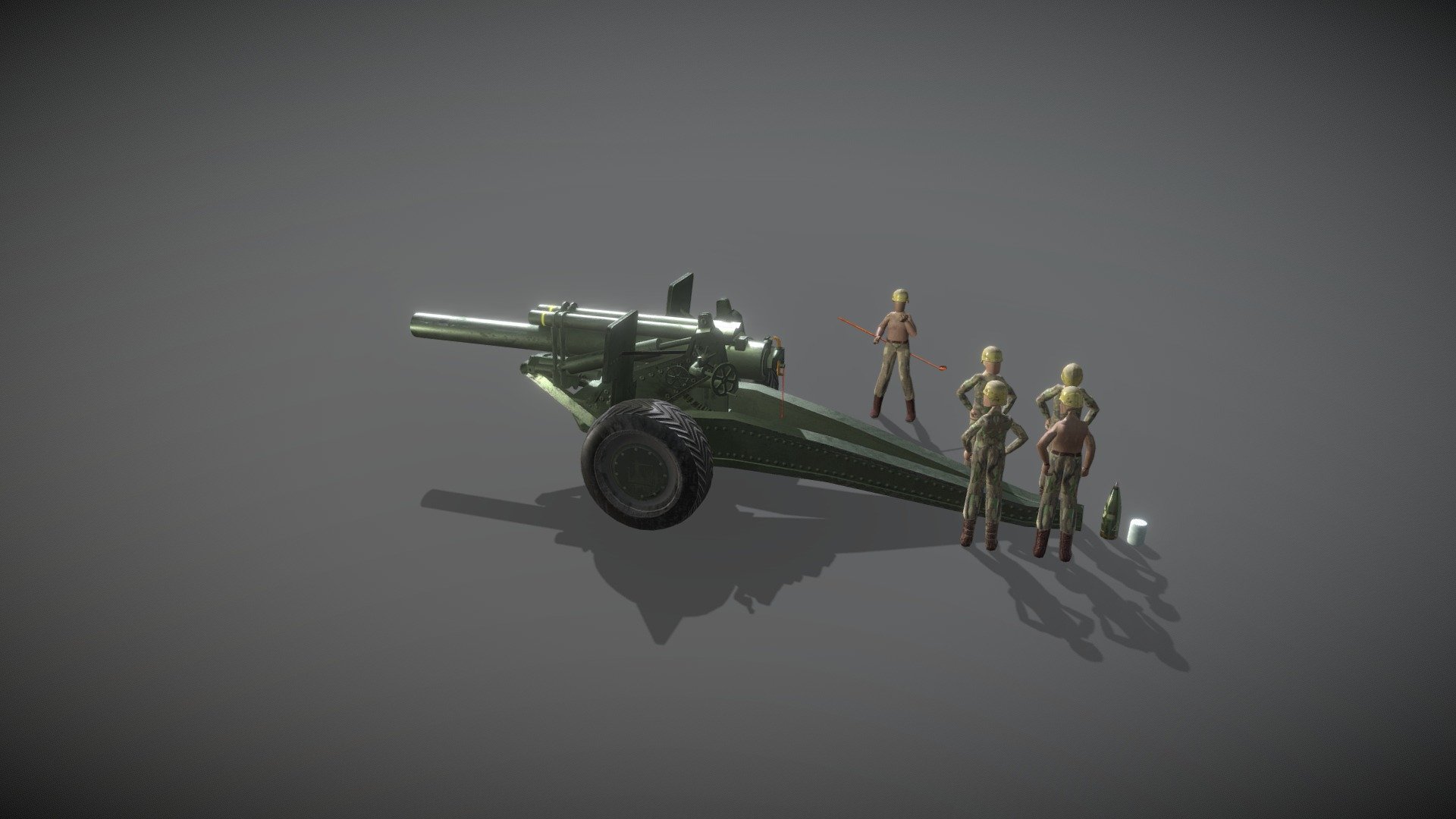 M114 howitzer in action - Download Free 3D model by Ryan.Qin [113195e ...