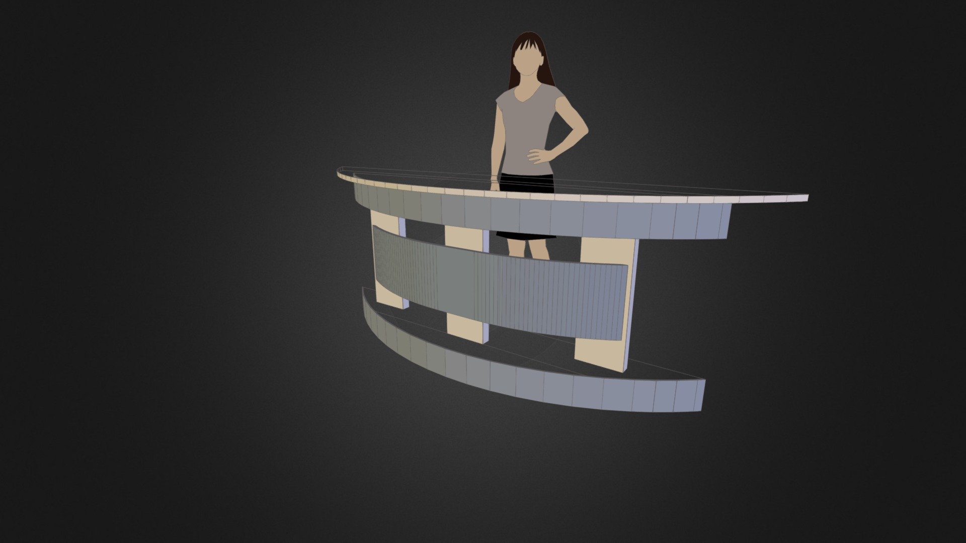 Host Desk - Code:DESK-HOST2 - 3D model by acme5 [1134fb6] - Sketchfab
