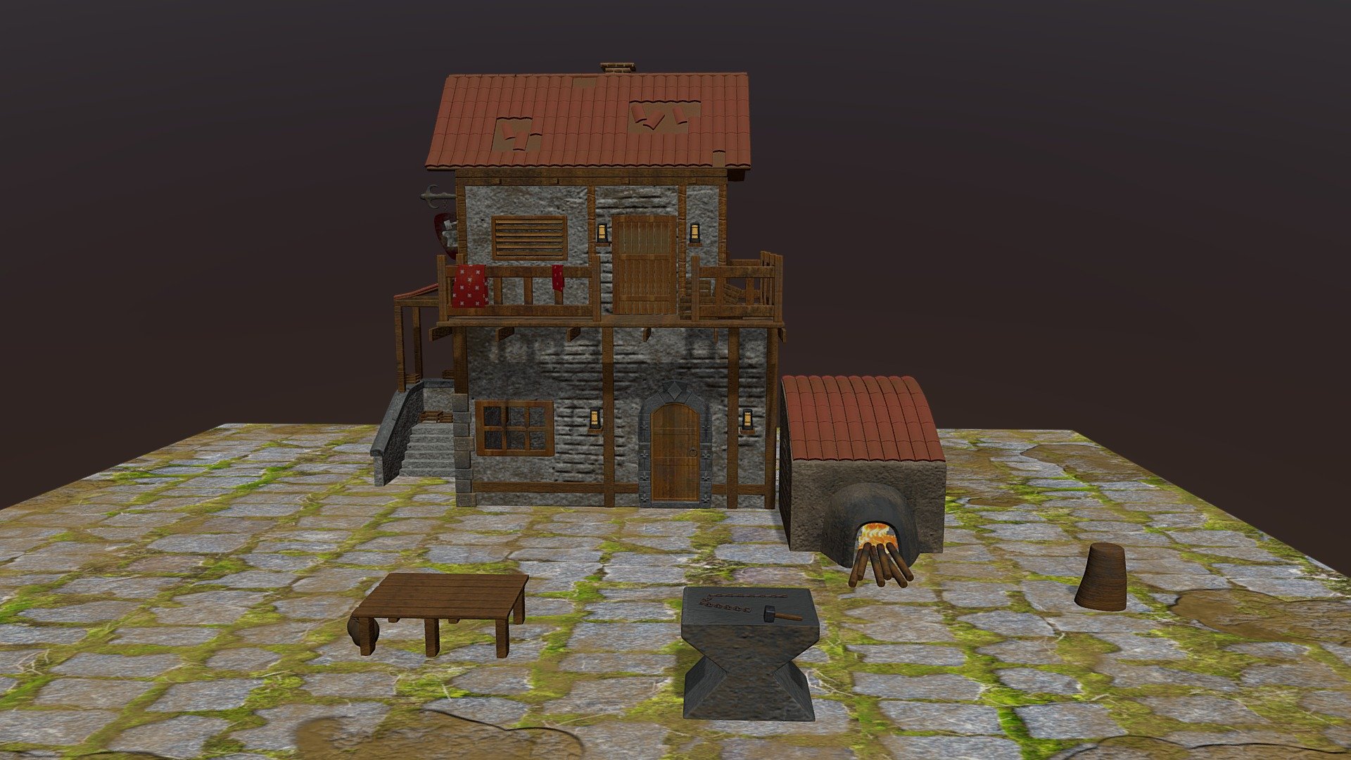village house - 3D model by Vasanth adepu (@vasanthadepu) [1135595 ...