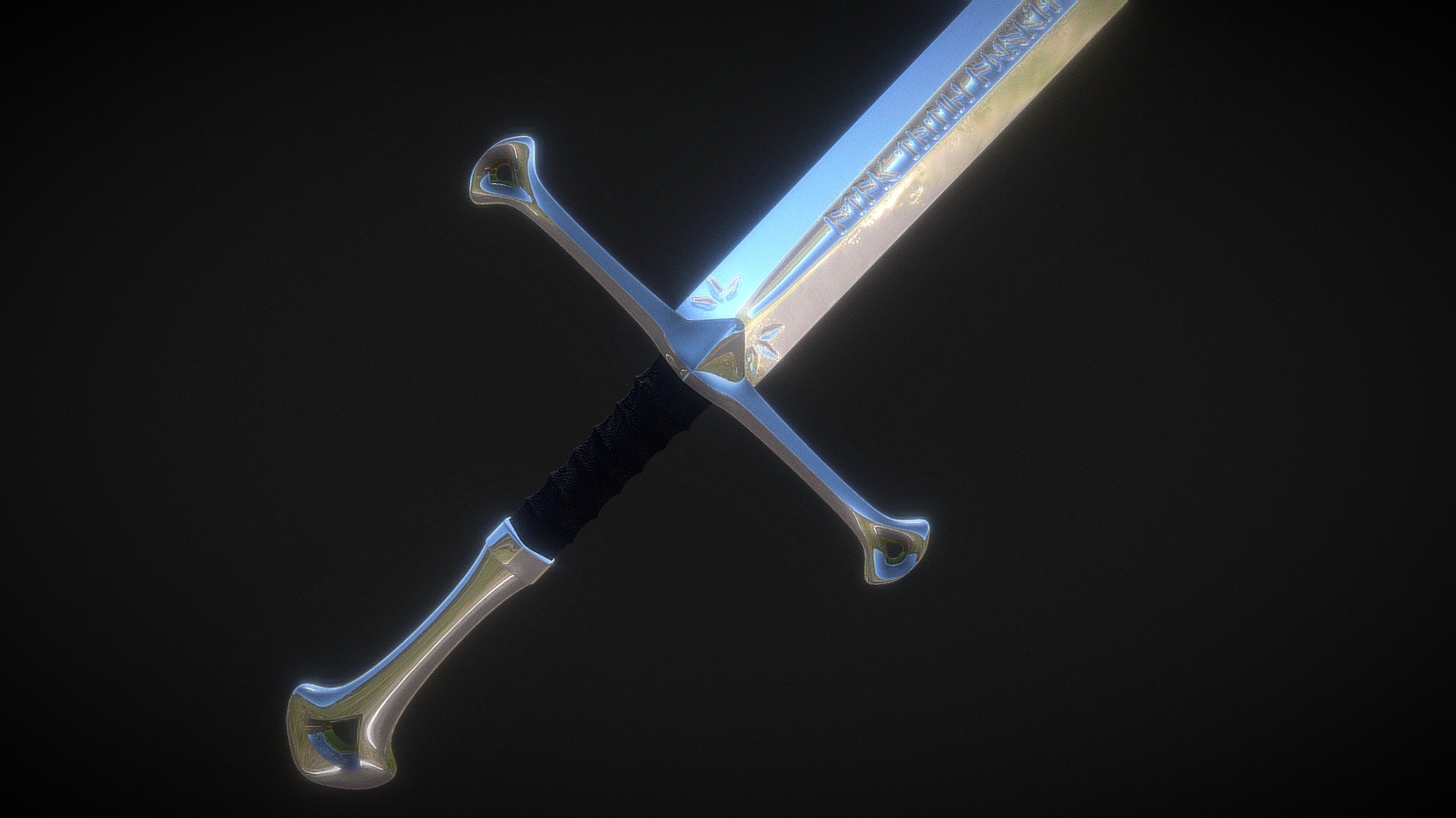 Anduril - The Lord Of The Rings - 3D model by Lorenzo Mugianesi ...