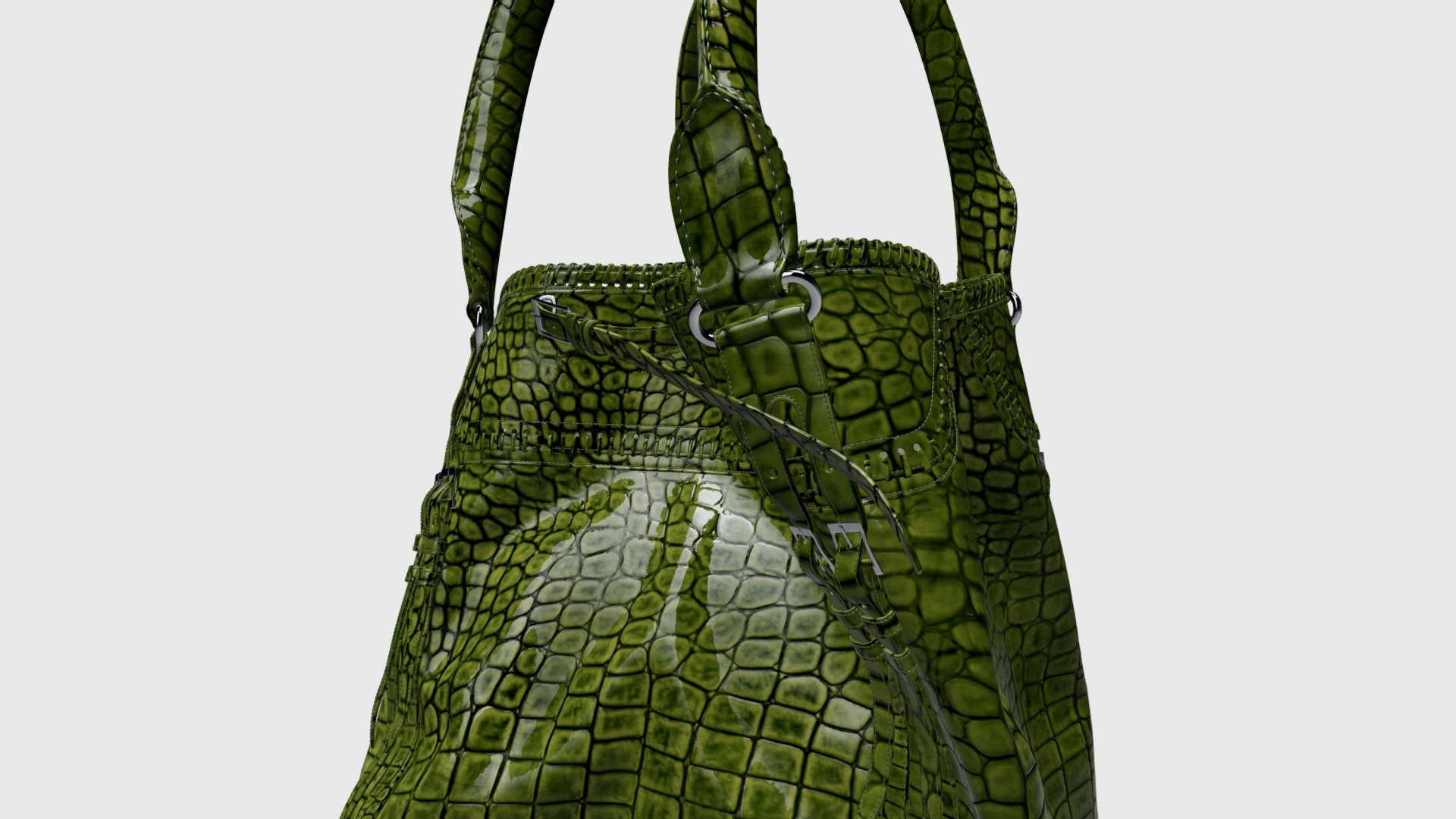 Handbag in Crocodile texture - 3D model by Studioclip [113c0c5] - Sketchfab