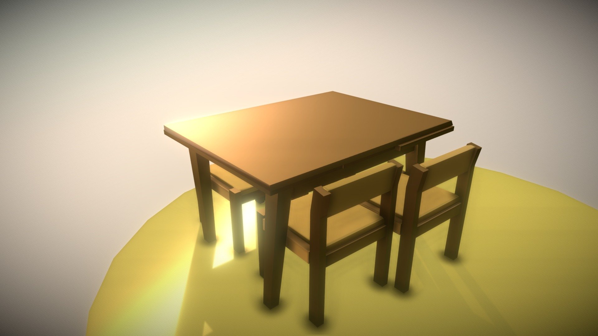 Dinner Table - Download Free 3D model by Andrew Mad (@AndrewMad ...