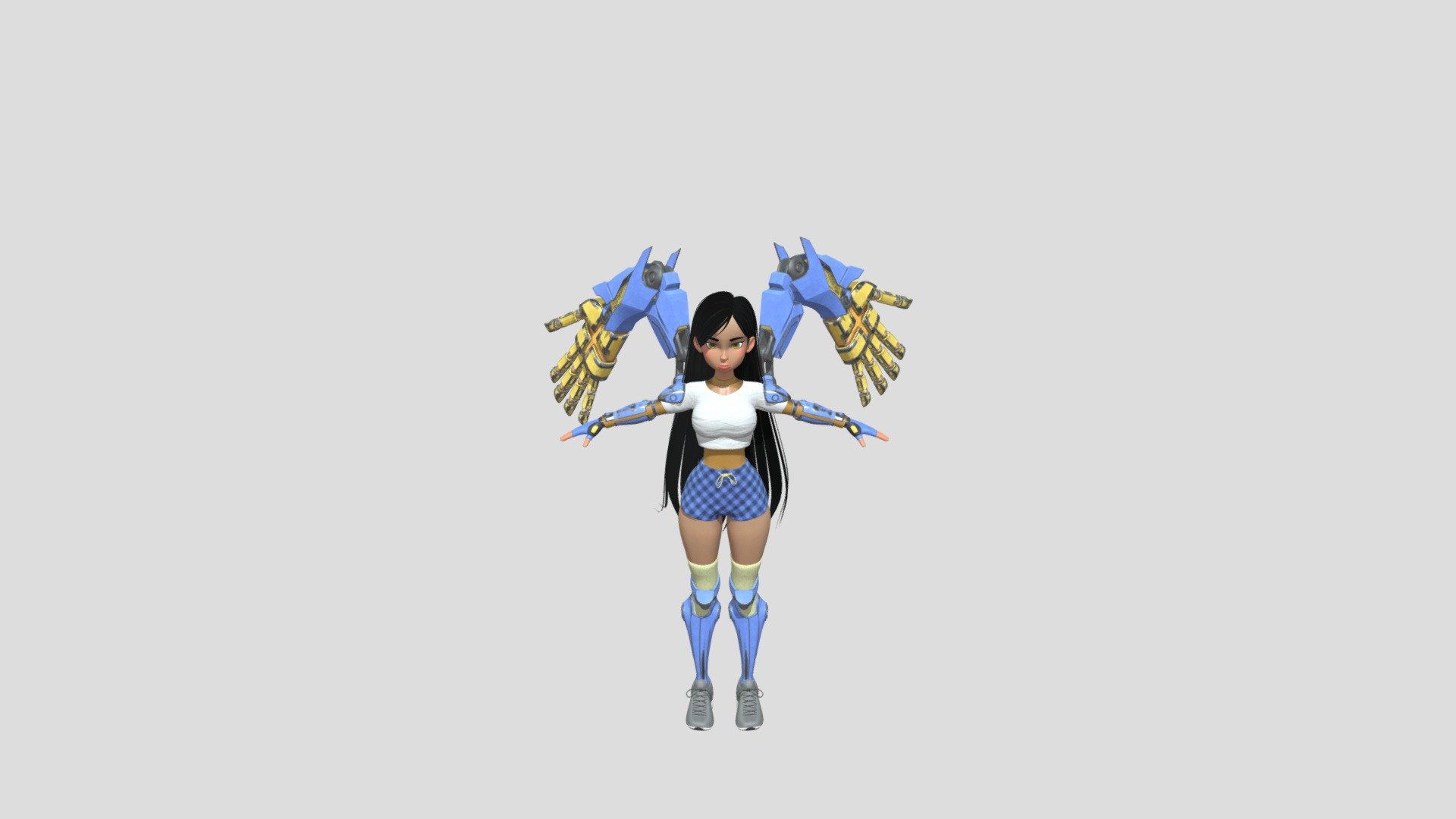 ANIME GIRLS1 - 3D model by Sokkiza [11435e4] - Sketchfab