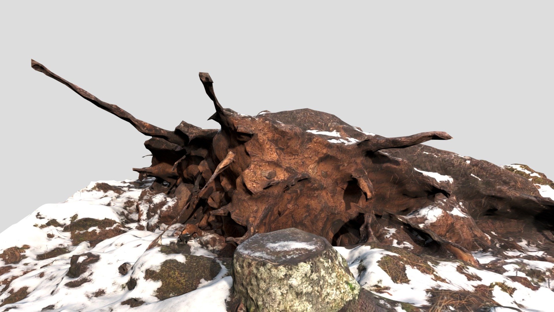 Uprooted tree - 3D model by Vavtrudner [1147bc6] - Sketchfab