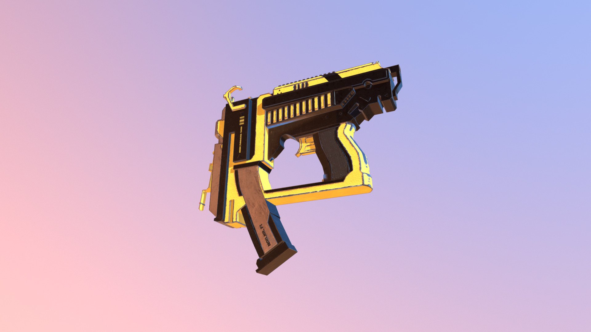 Fps Pistol cgcookie textured - 3D model by mc477 [1148df9] - Sketchfab