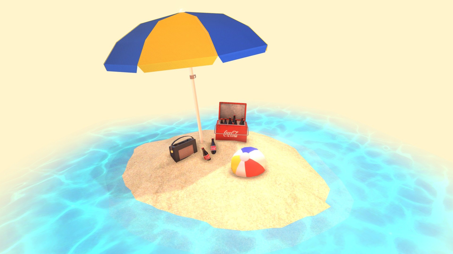 The Beach - 3D model by FraserHutchison [114a058] - Sketchfab