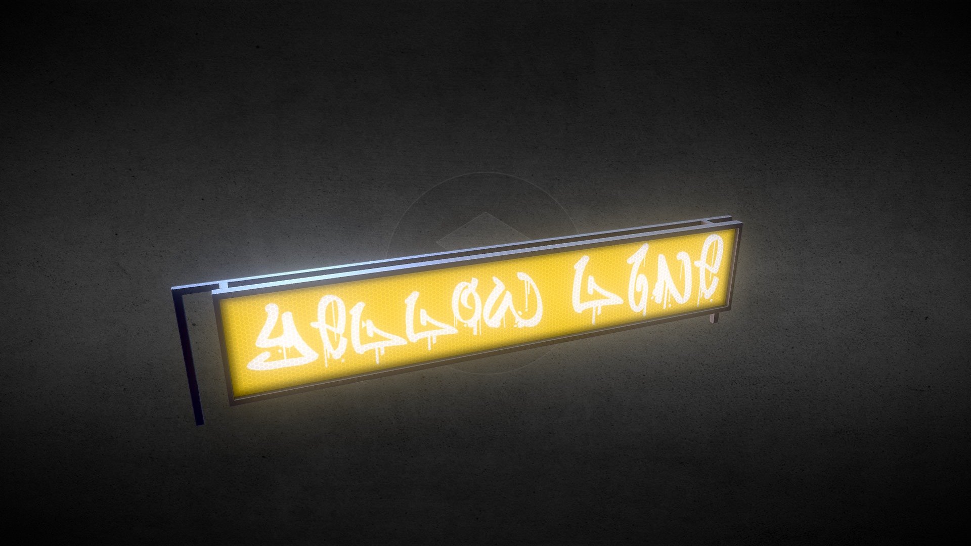 Yellowline Sign - 3D model by MiguelMesa [114a6af] - Sketchfab