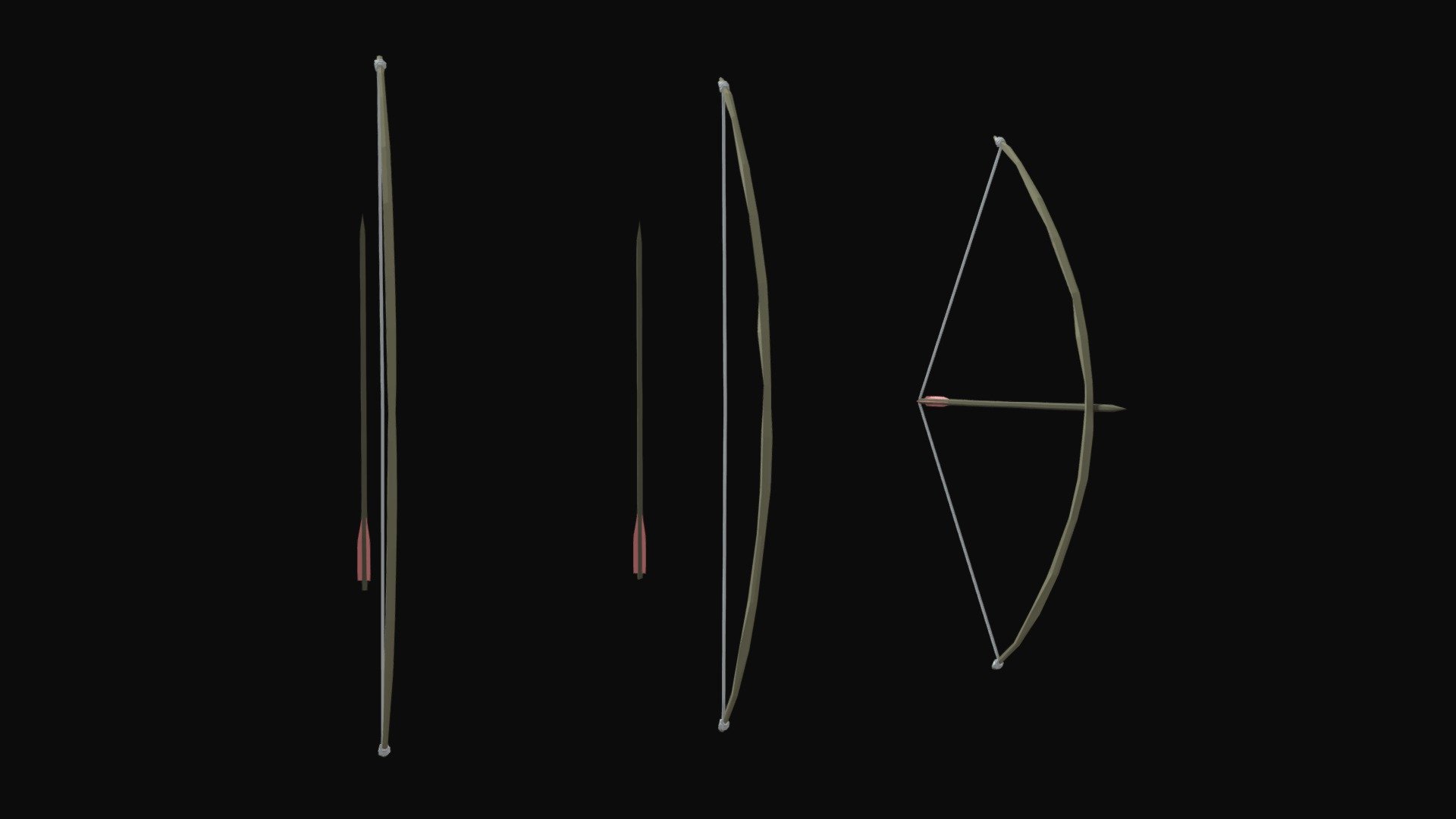 Bow And Arrow Low Poly - Buy Royalty Free 3D model by Bundem Games ...