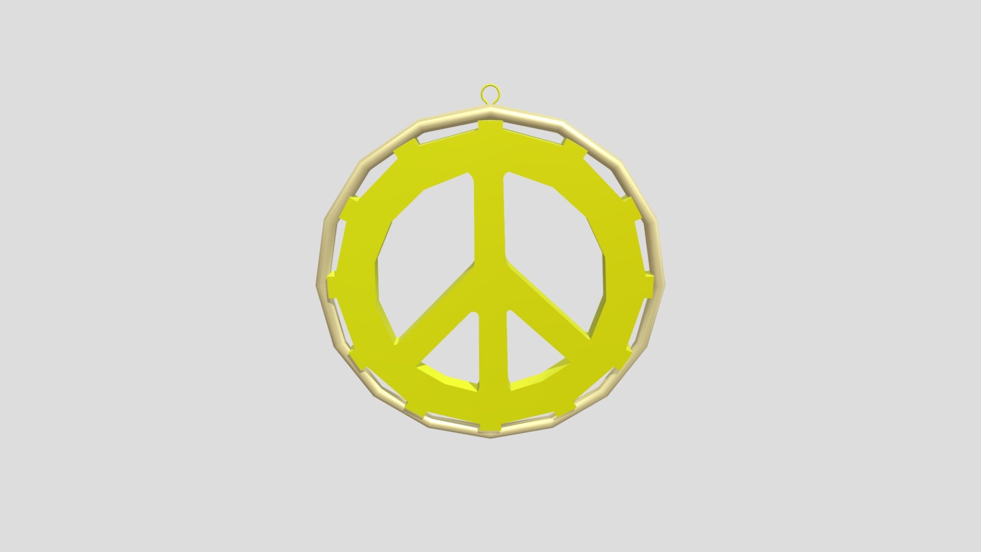 Yellow Peace Symbol - Download Free 3D model by Deacon Skywalker ...