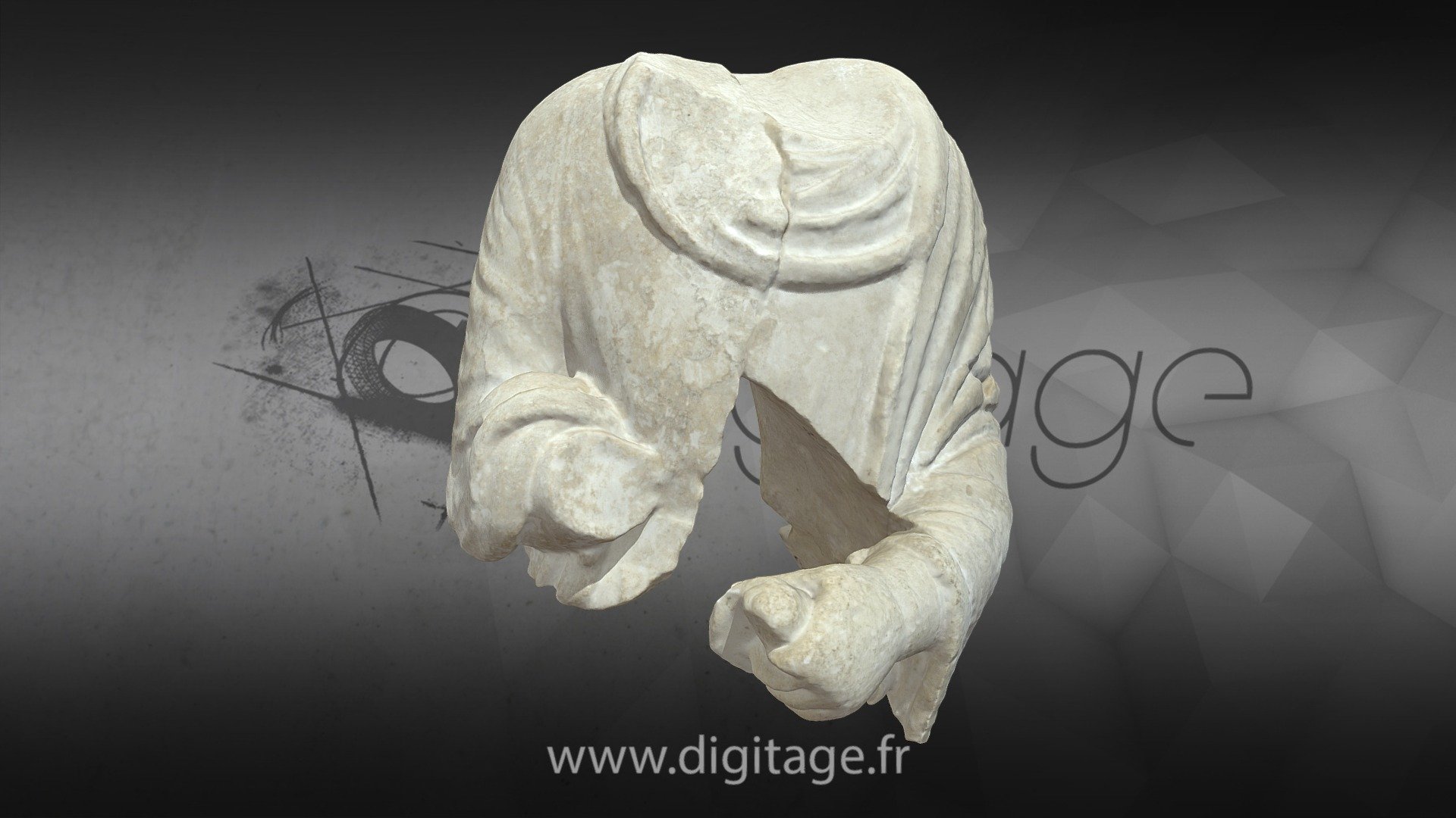 64. Fragment Statue Colonne - 3D model by Digitage [114db10] - Sketchfab