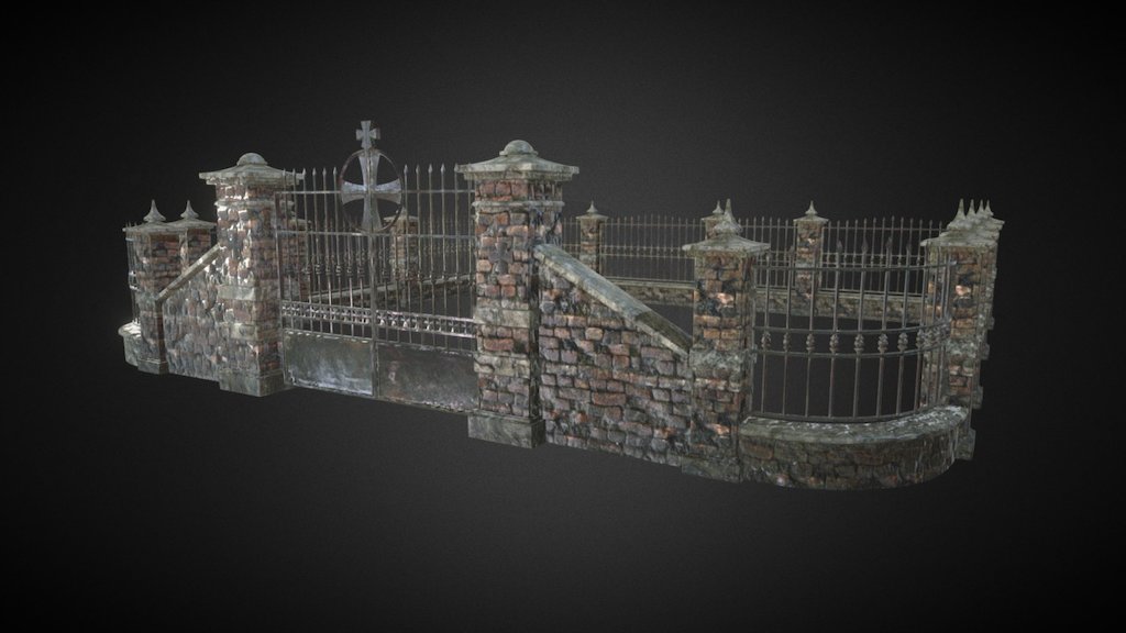 Cemetery Walls - 3D model by luchin192 [1151349] - Sketchfab