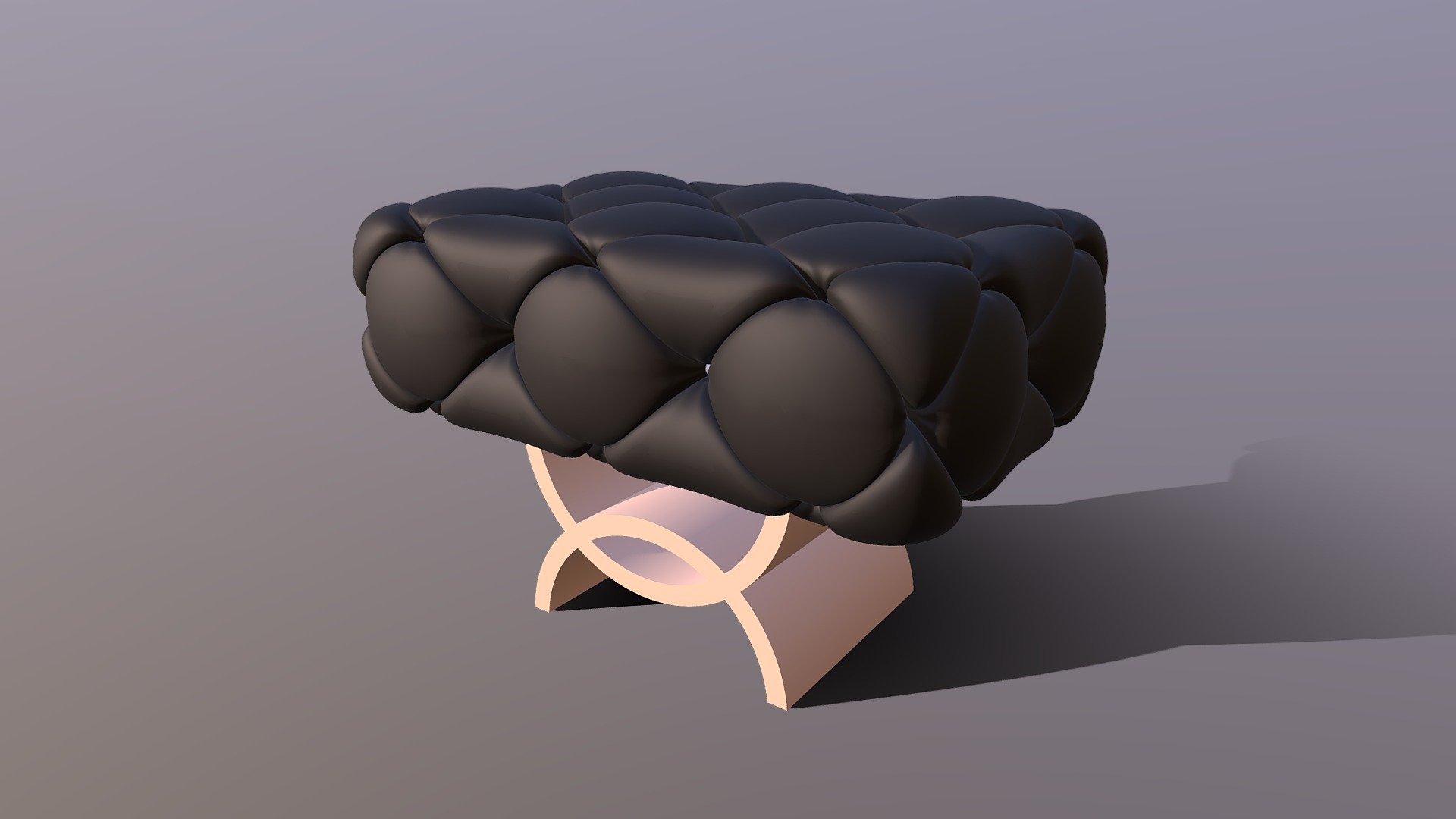 Wooden Footstool Model - 3D model by Ahmed. A Elmasry (@ahmedelmasry ...