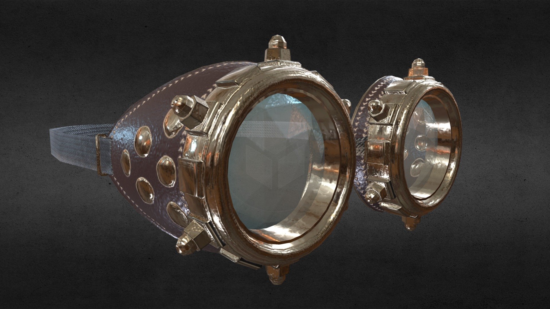 Steampunk Goggles - 3D model by Freeflier [1155020] - Sketchfab