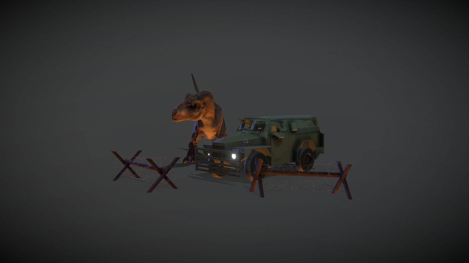 Rex Attack Sequence - 3D model by shaunwho [1156f1b] - Sketchfab