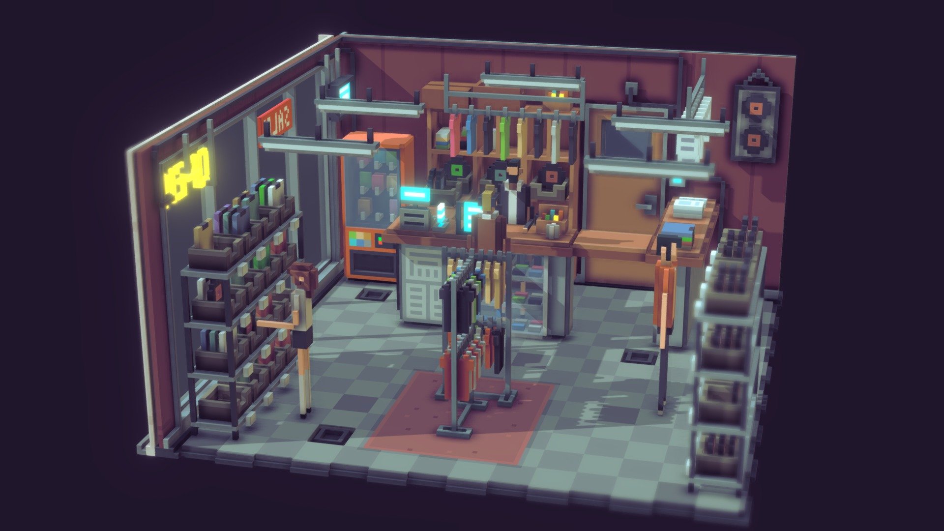 Vintage Vinyl Records Store - 3D model by G.West / 723 (@se7en23 ...
