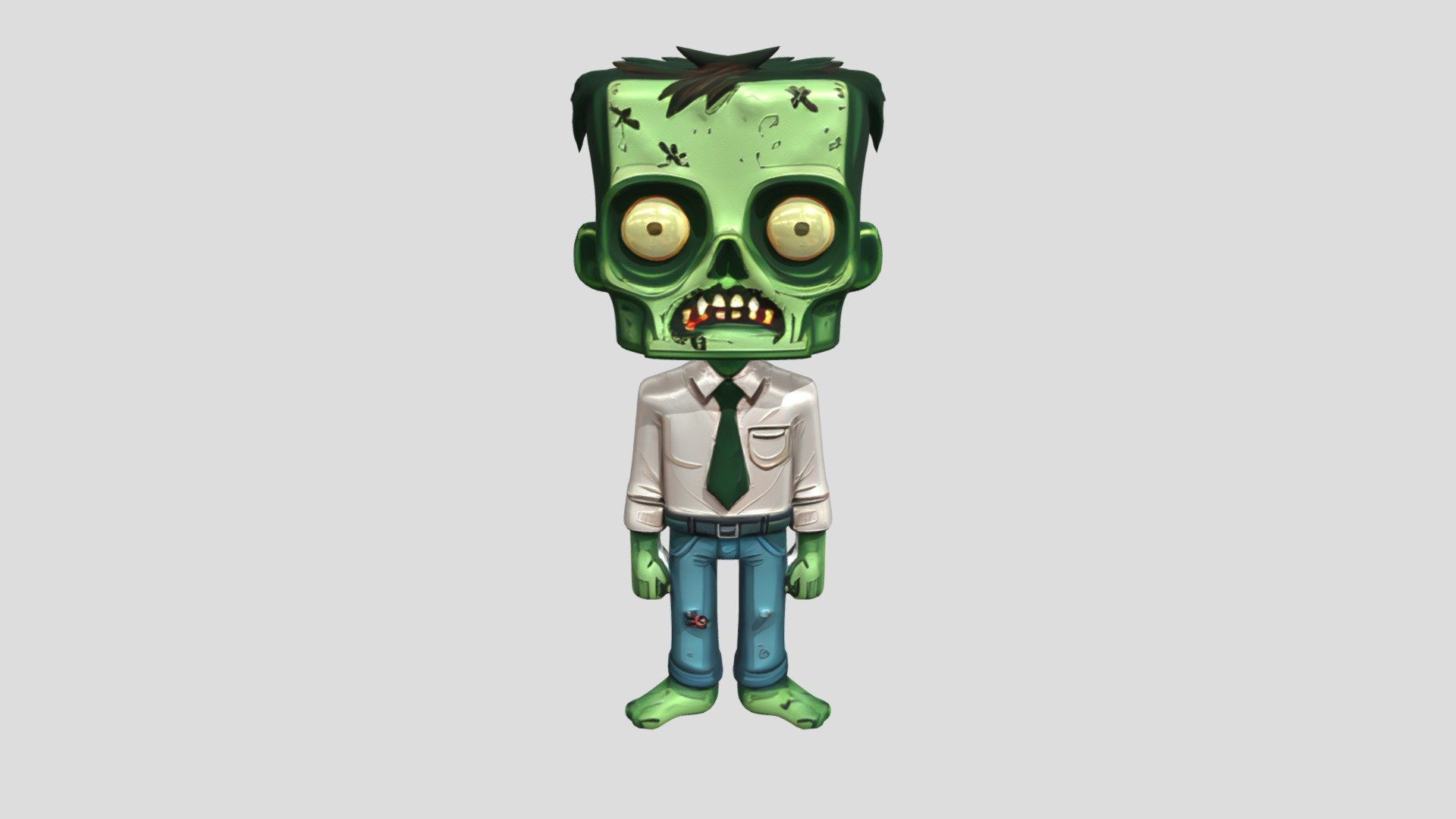 ZOMBIE CHARACTER MAN BASIC - 3D model by twobilient [1158fe0] - Sketchfab