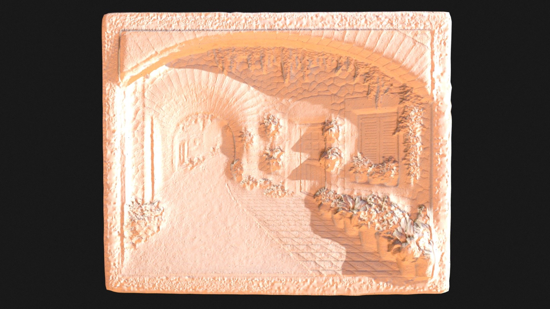 Scan Decorative block modeled with landscape - Download Free 3D model ...