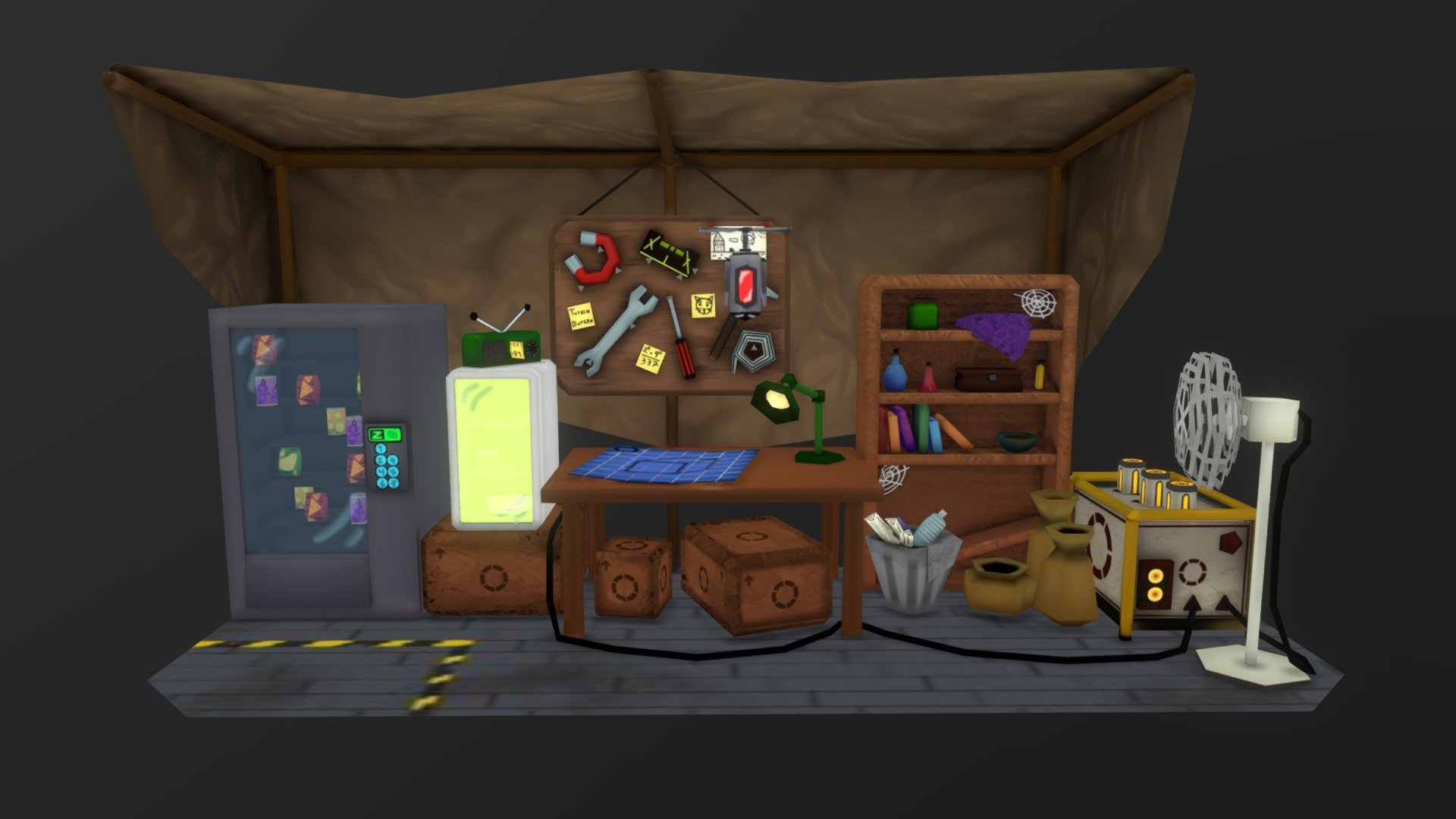 Low poly can station - 3D model by Borealflame (@Ecabrerado) [115cf85 ...