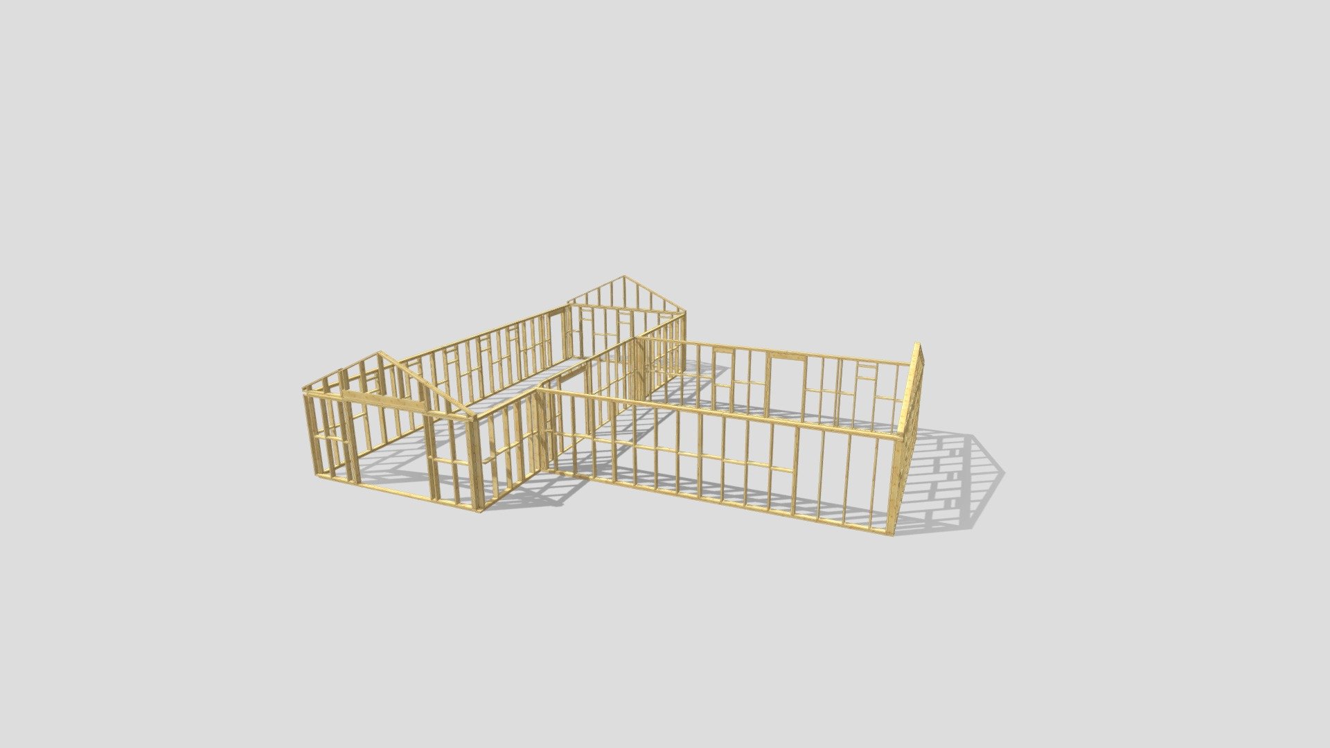 17377- Timber Frame - 3D model by Griggs Timber Company (@JGriggs ...