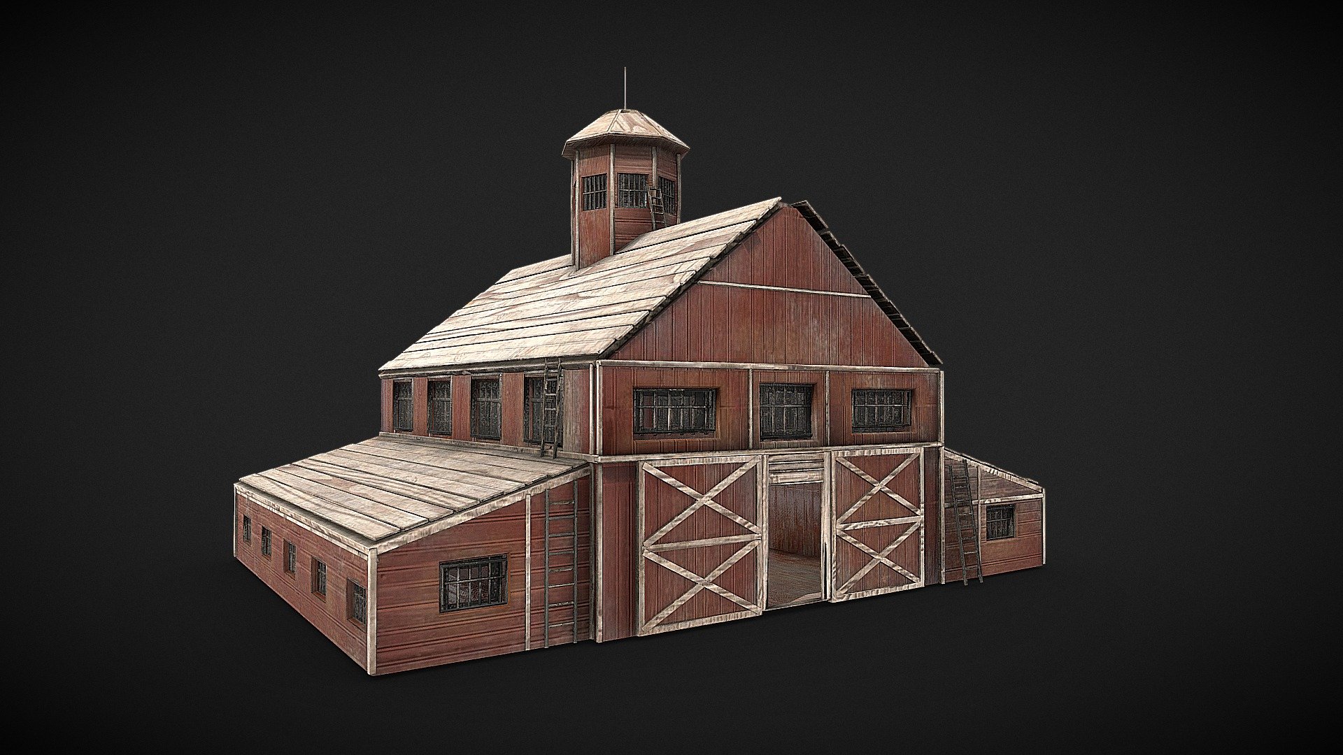 Farm (low poly) - Download Free 3D model by Avmifi [116065f] - Sketchfab