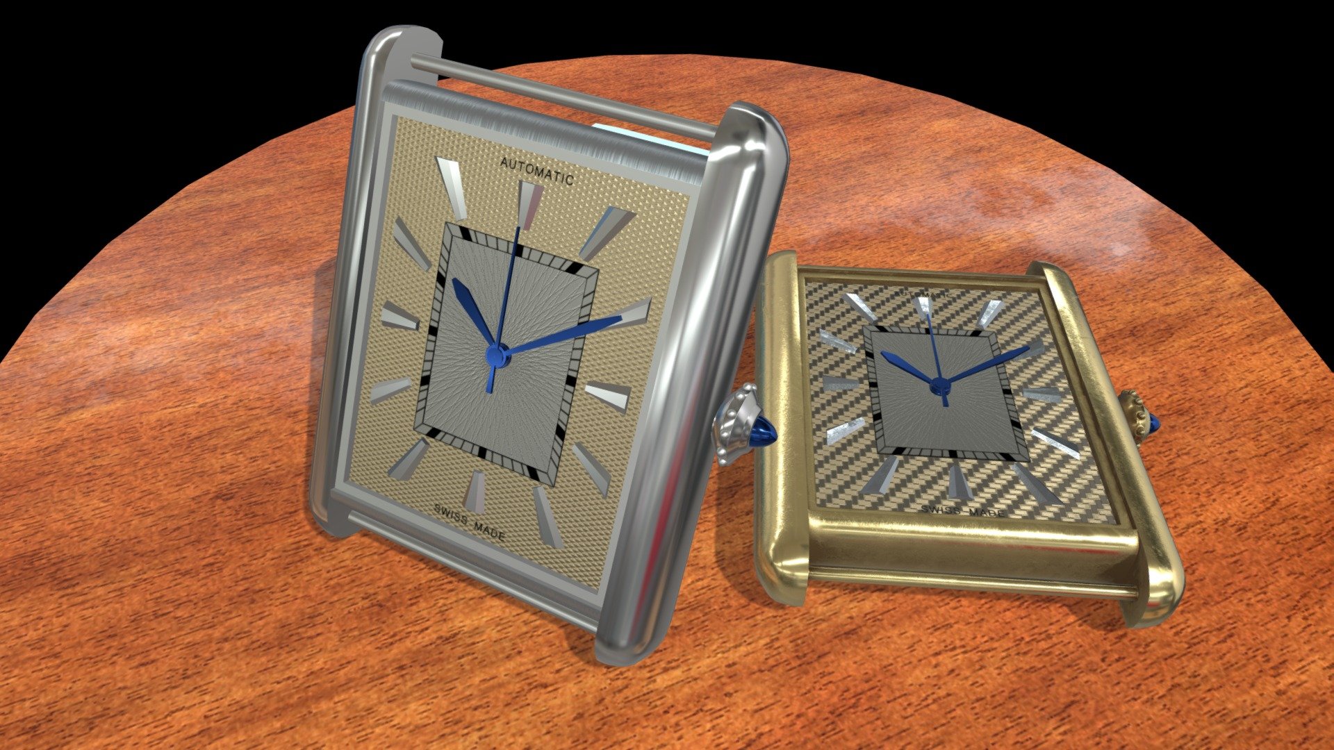 Rectangular Watches - Download Free 3D model by chemicalX (@chemicalX3D ...
