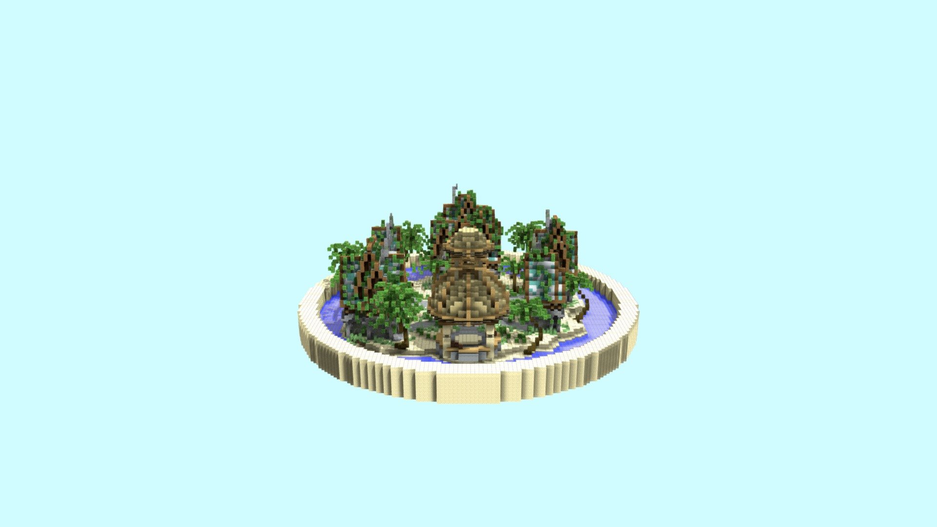 Auth Lobby - Tropical Themed Map 100x100 v0.1 - 3D model by requlogia ...