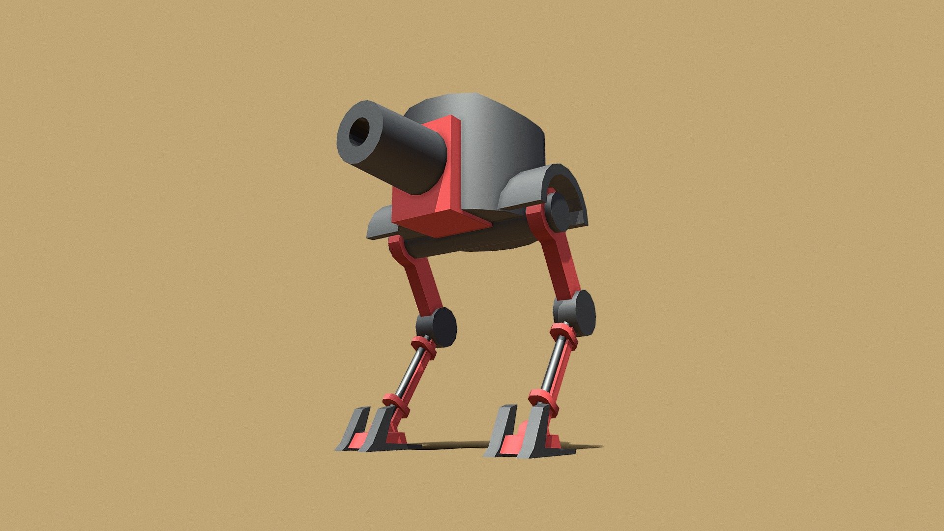 Simple Cannon Robot - 3D model by Alberto Rodríguez (@penedorio ...