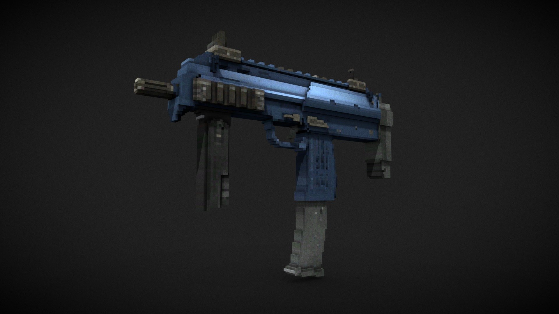 MP7 | Anodized Navy - Voxel Art - 3D model by Tung Linh (@tlinhh.41 ...