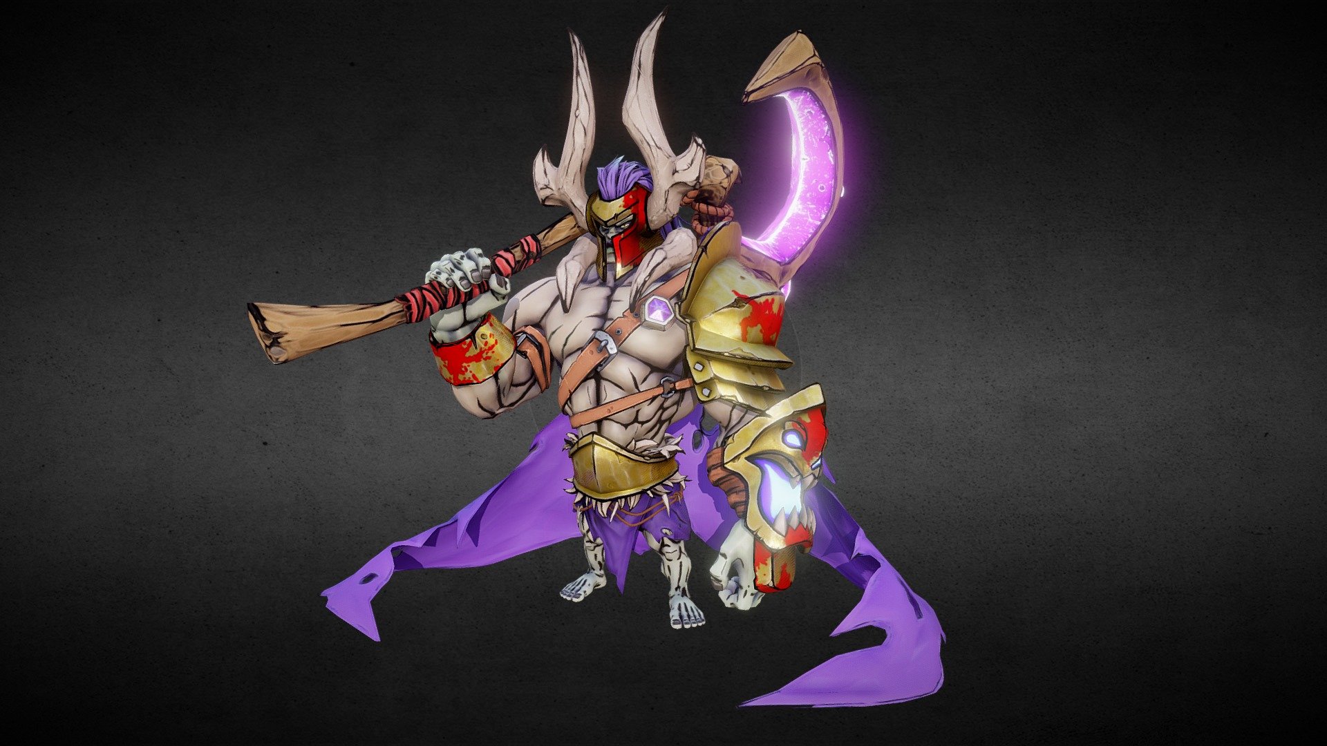 Stylized barbarian undead - Download Free 3D model by Gabriel G. Ramos ...