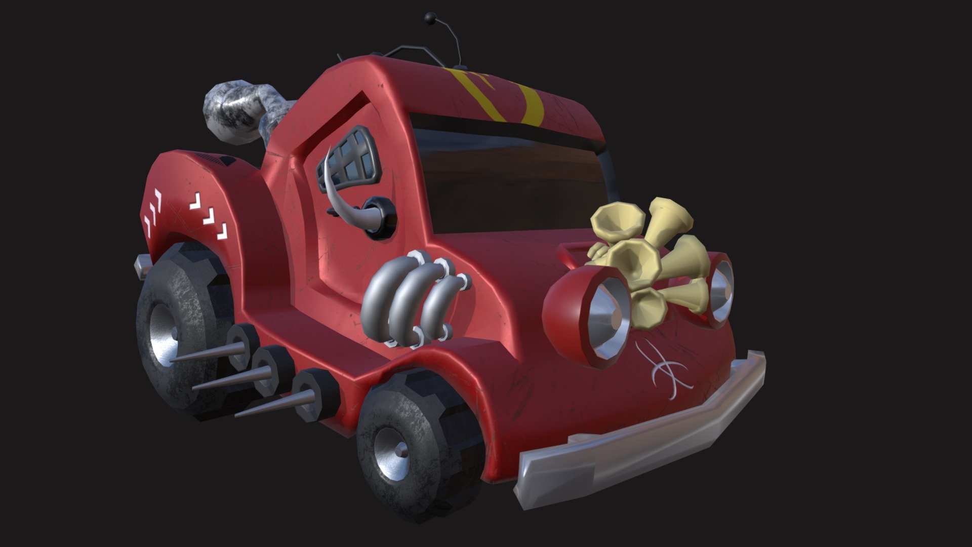 stylized gaming car - 3D model by M ali afzali (@MAliafzali) [1173f9c ...