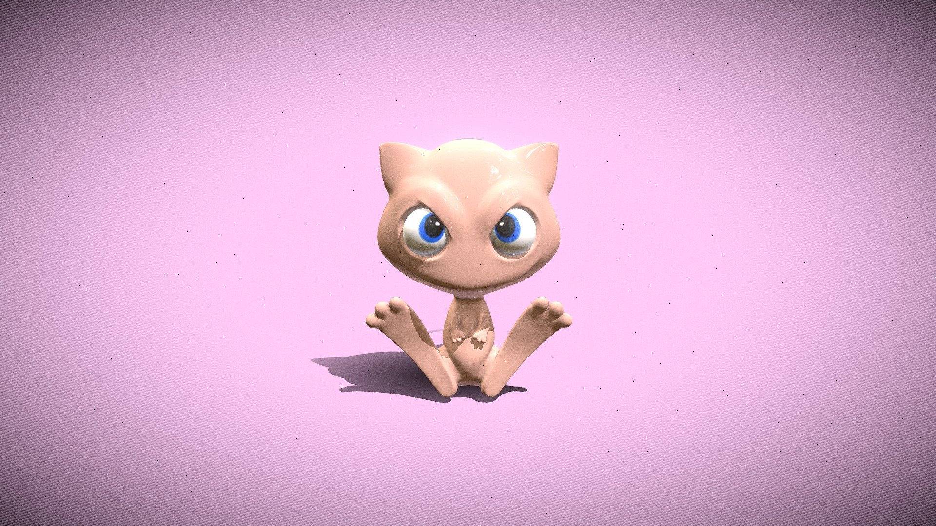 Mew 3D Model cartoon - 3D model by fercm10 [1176bd3] - Sketchfab