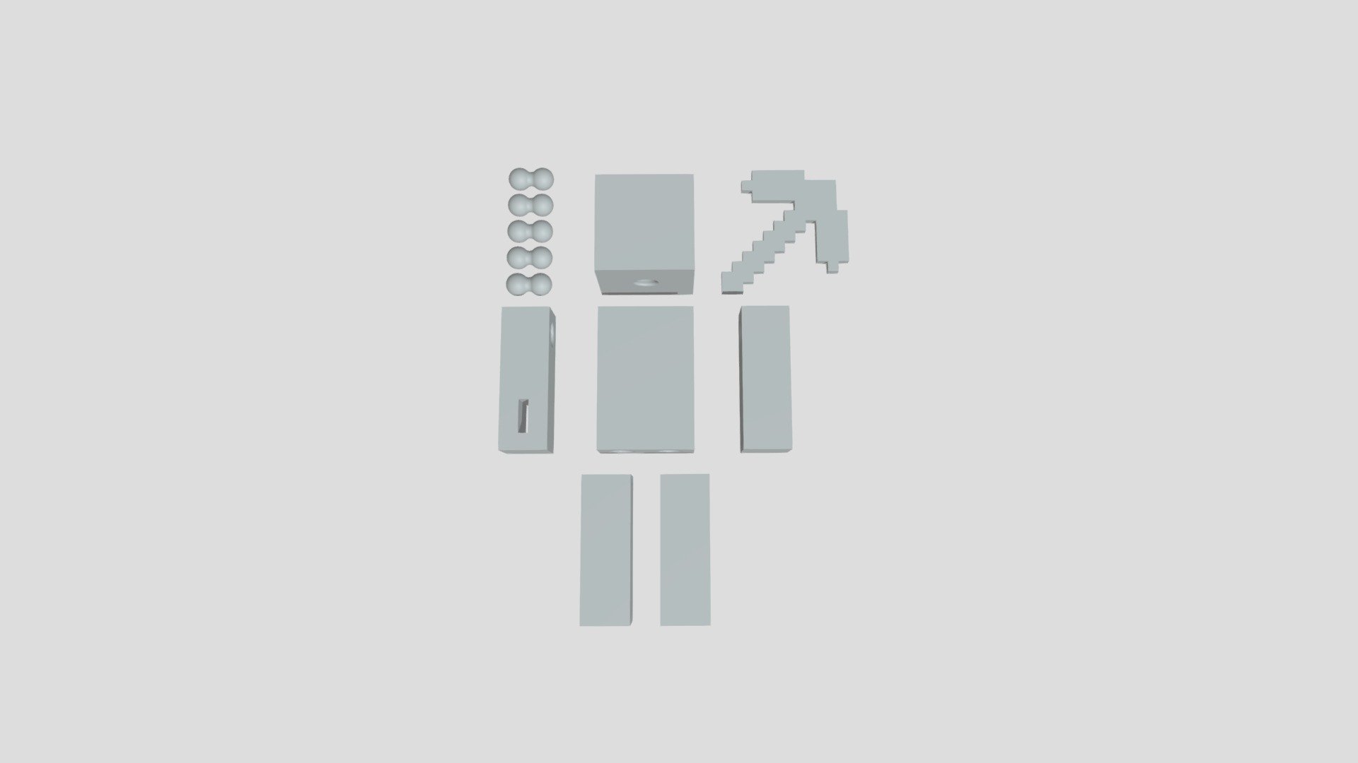 Minecraft player articulated Figurine - 3D model by BenjaFelih ...